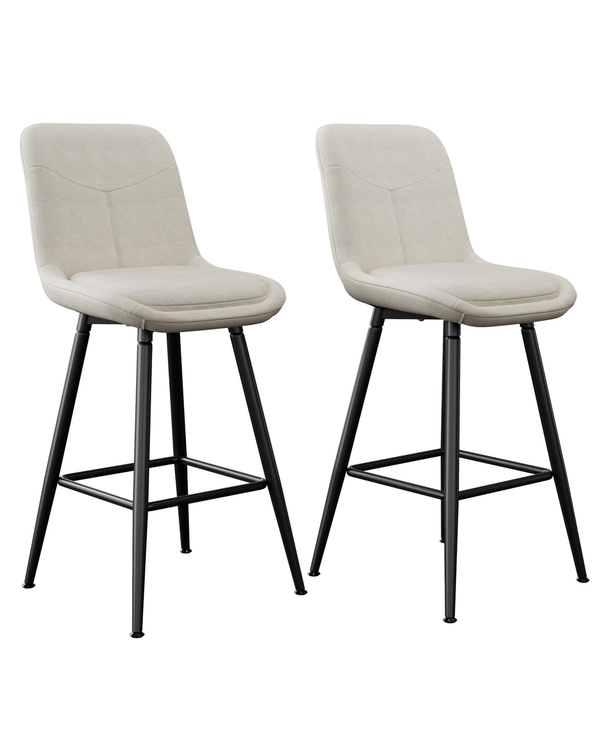 Click here for gaomon Upholstered Bar Stools Set of 2  Counter He... prices