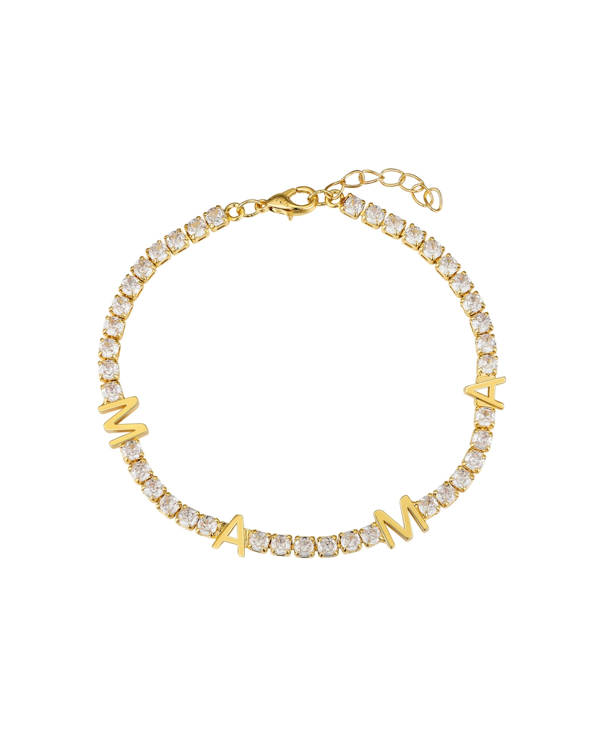 Click here for Unwritten Cubic Zirconia Mama Tennis Bracelet - Go... prices