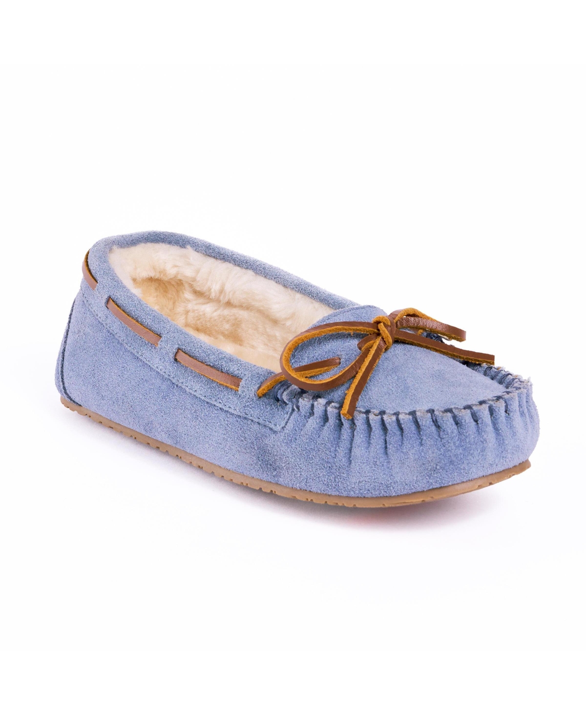 Click here for Minnetonka Womens Cally Slippers - Vintage blue prices