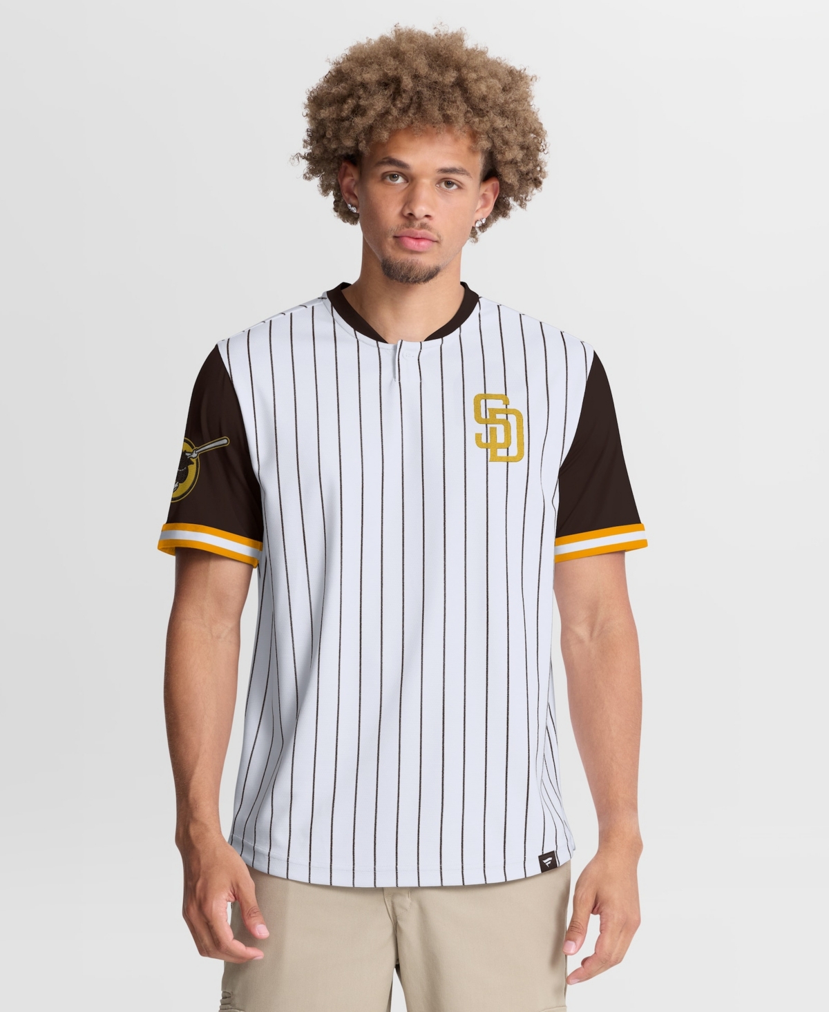 Click here for Fanatics Mens White/Brown San Diego Padres Pinstri... prices