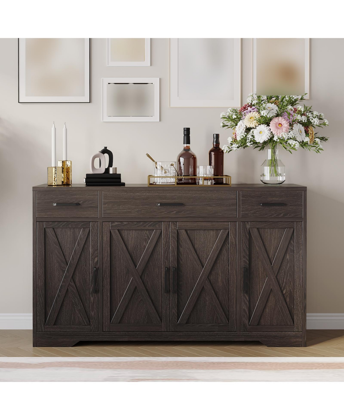 Click here for gaomon 55 Sideboard Buffet Cabinet  Wooden Coffee... prices