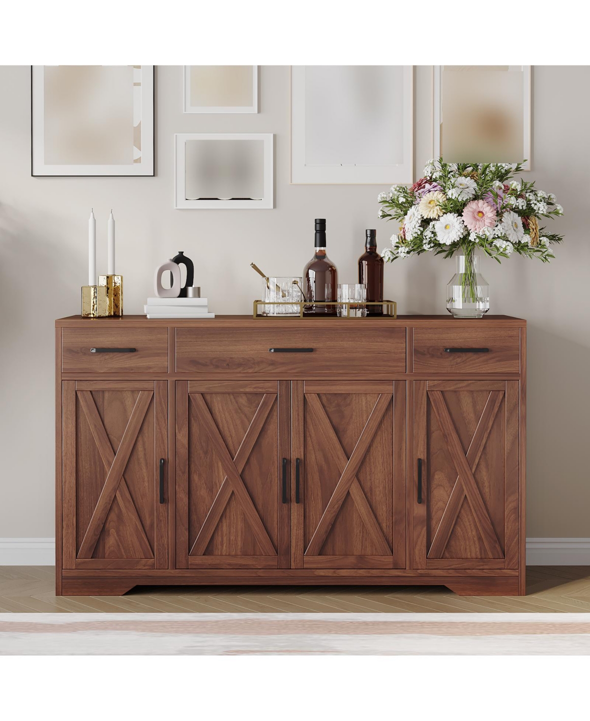 Click here for gaomon 55 Sideboard Buffet Cabinet  Wooden Coffee... prices
