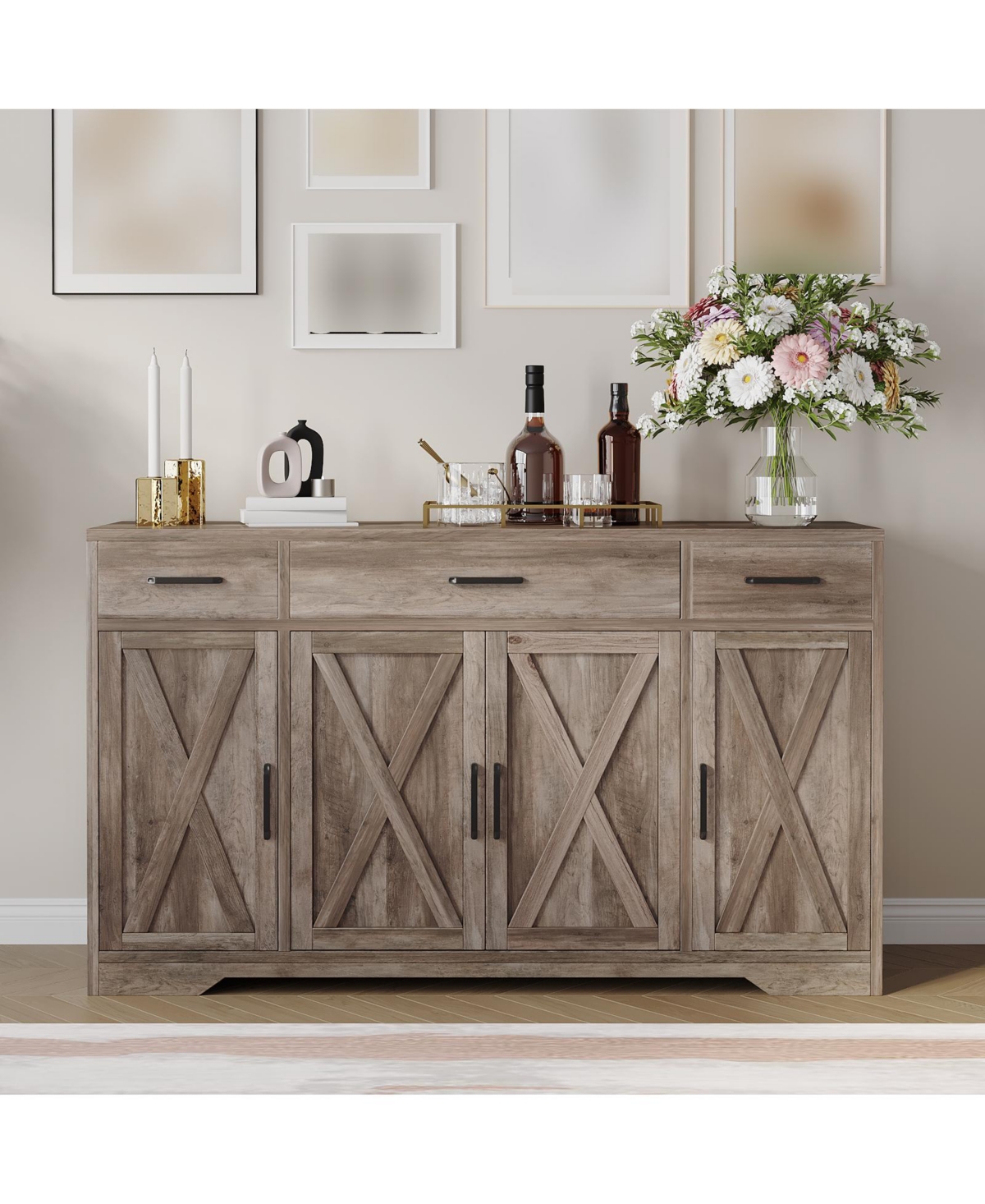 Click here for gaomon 55 Sideboard Buffet Cabinet  Wooden Coffee... prices