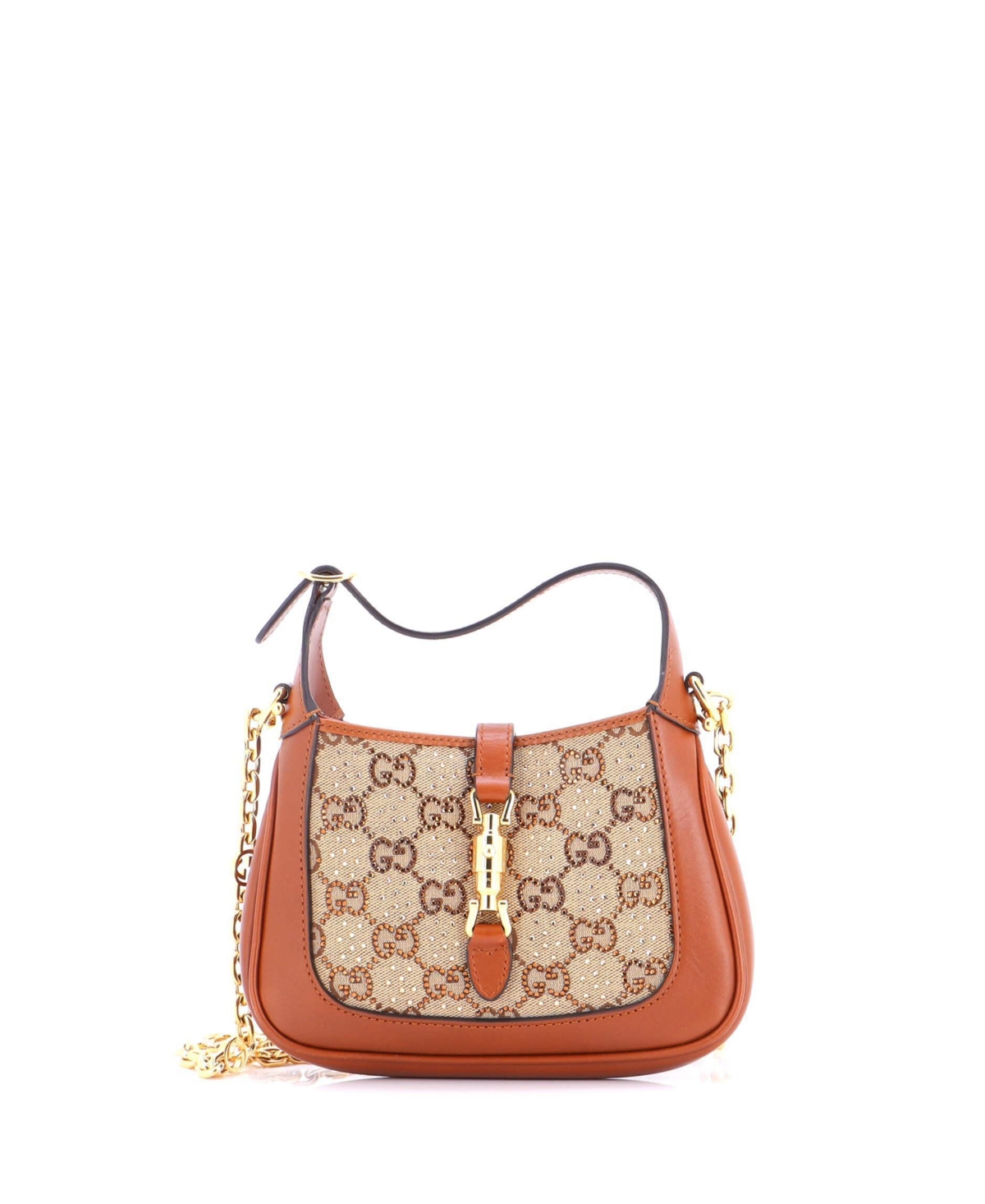 Click here for Pre-Owned Gucci Mini Jackie 1961 Chain Hobo Crysta... prices