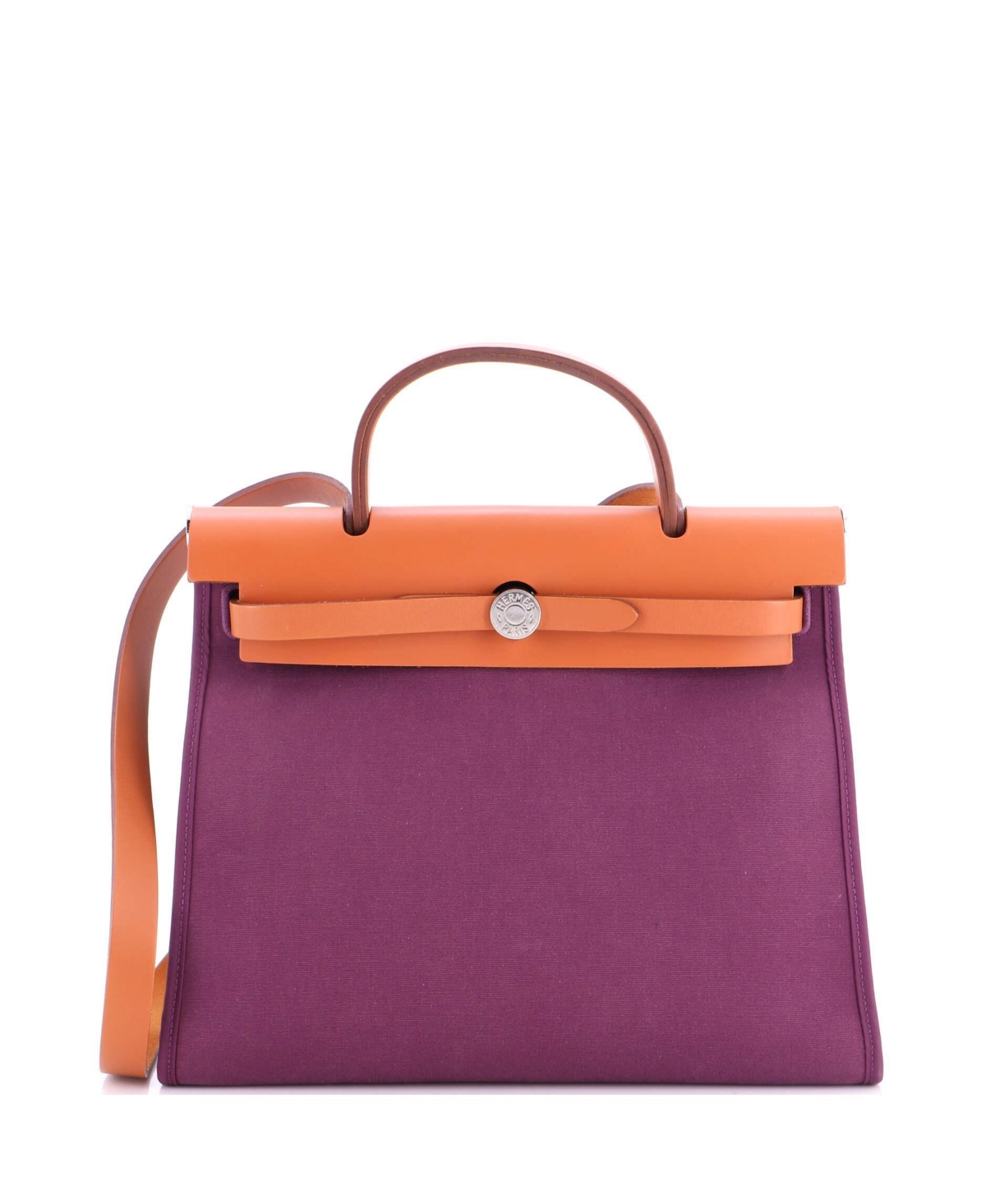 Click here for Pre-Owned HERMES 31 Herbag Zip Leather and Toile -... prices