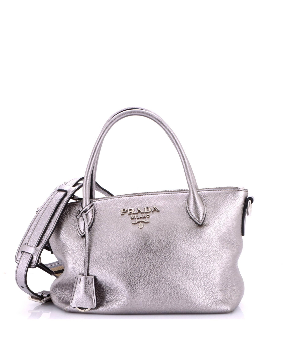 Click here for Pre-Owned Prada Small Dual Strap Zip Tote Vitello... prices