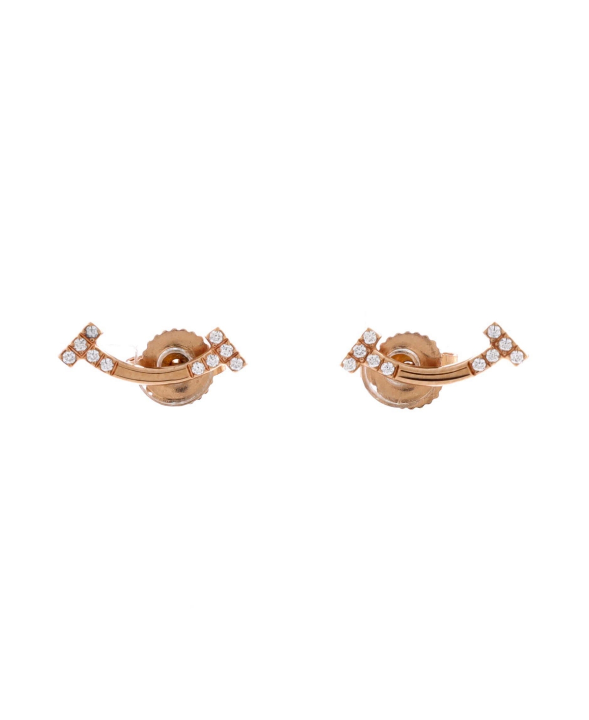 Click here for Pre-Owned Tiffany & Co T Smile Stud Earrings - 18k... prices