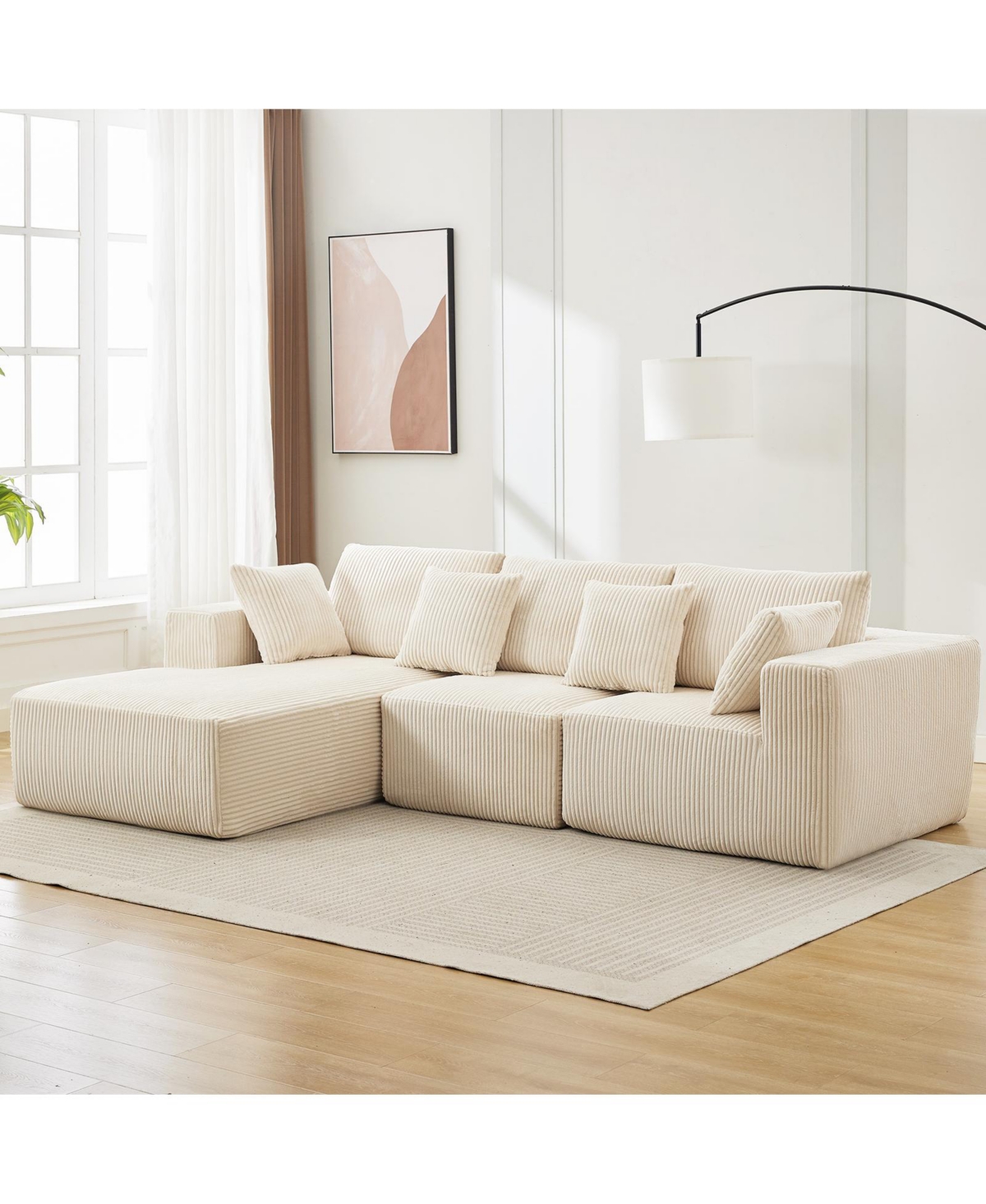 Click here for gaomon Modular Sectional Sofa 108 Inch Corduroy Up... prices
