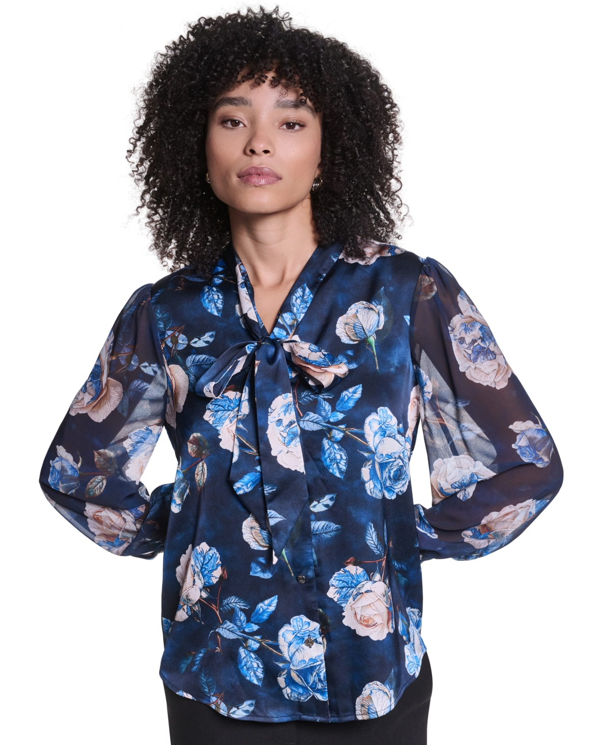 Click here for Karl Lagerfeld Paris Womens Long-Sleeve Blouse - N... prices