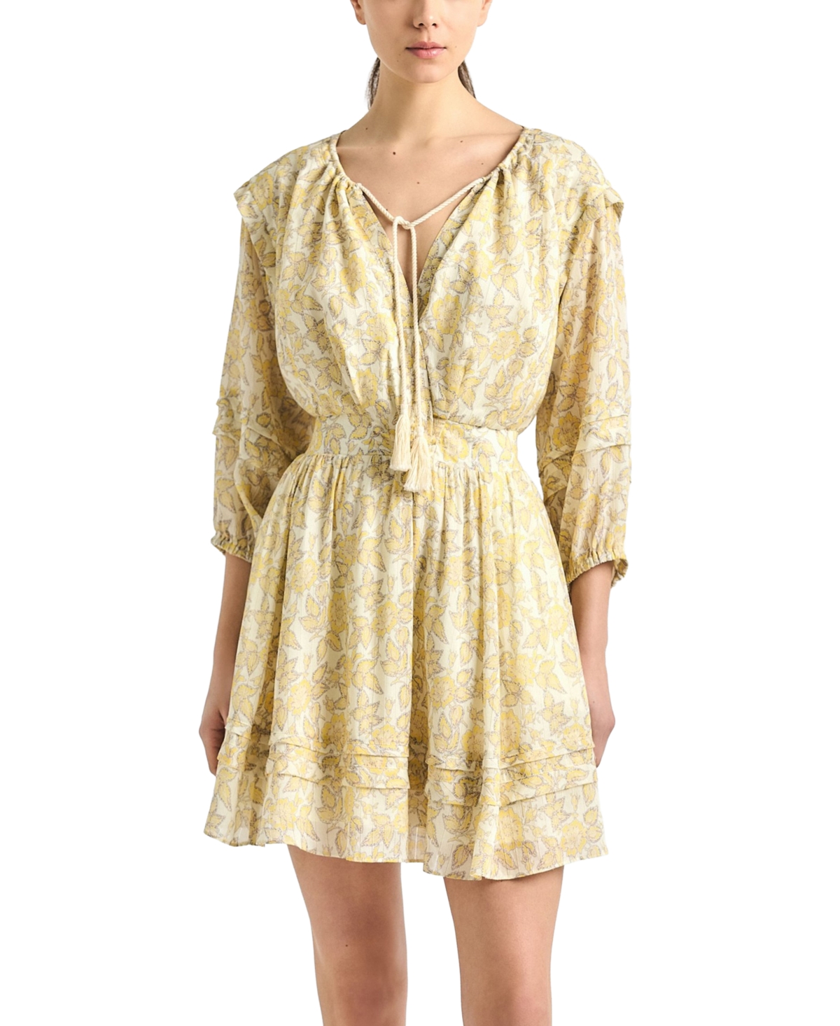 Click here for Derek Lam 10 Crosby Womens Floral Printed V-Neck M... prices