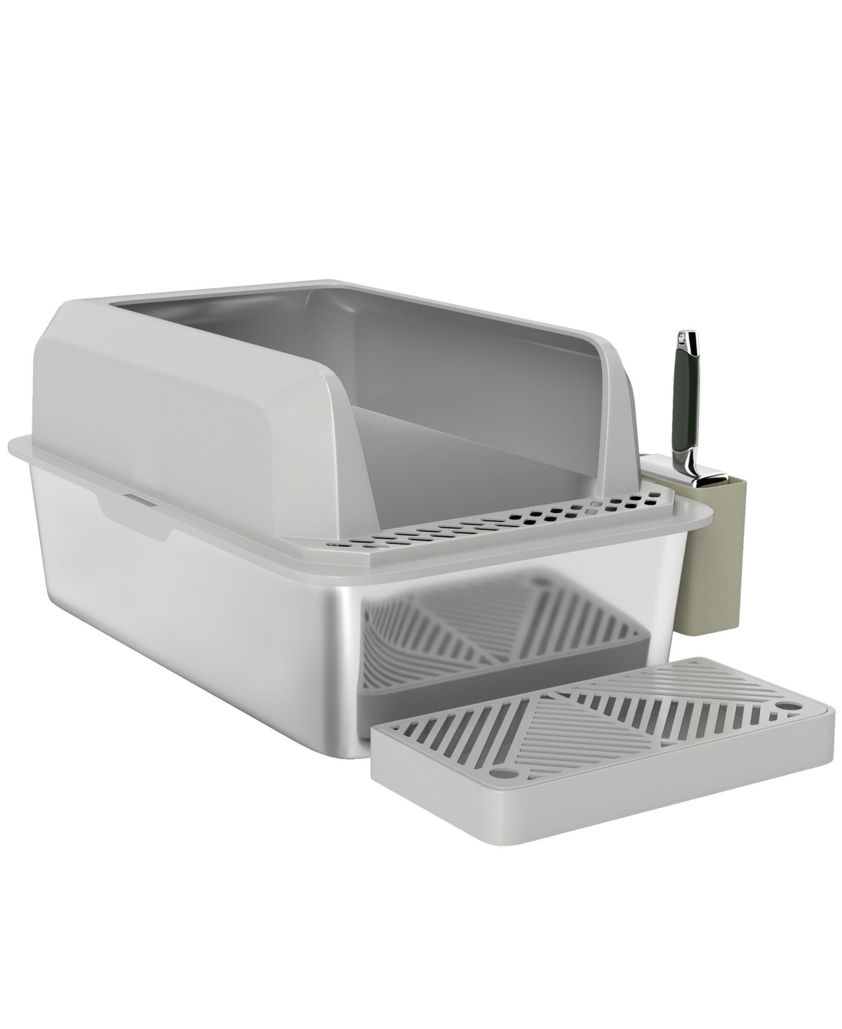 Click here for Ruie Stainless Steel Cat Litter Box High Sided wit... prices