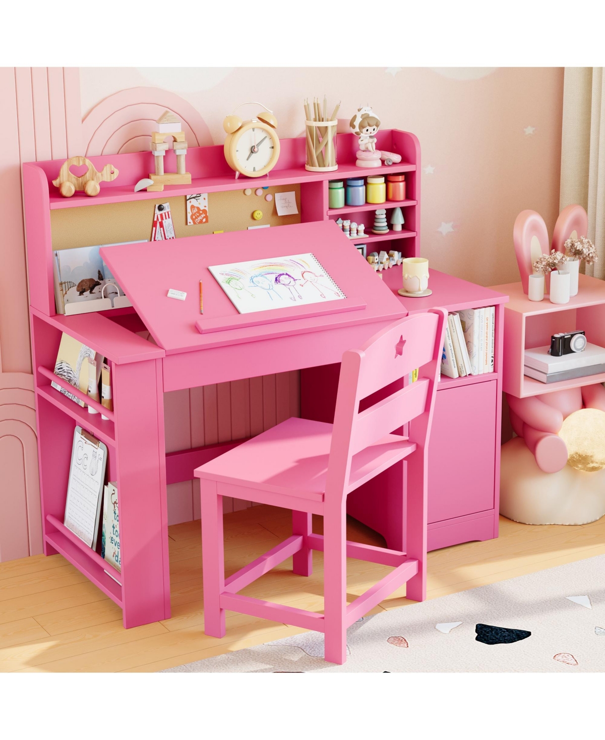 Click here for homfan Kids Study Desk and Chair Set with Storage... prices