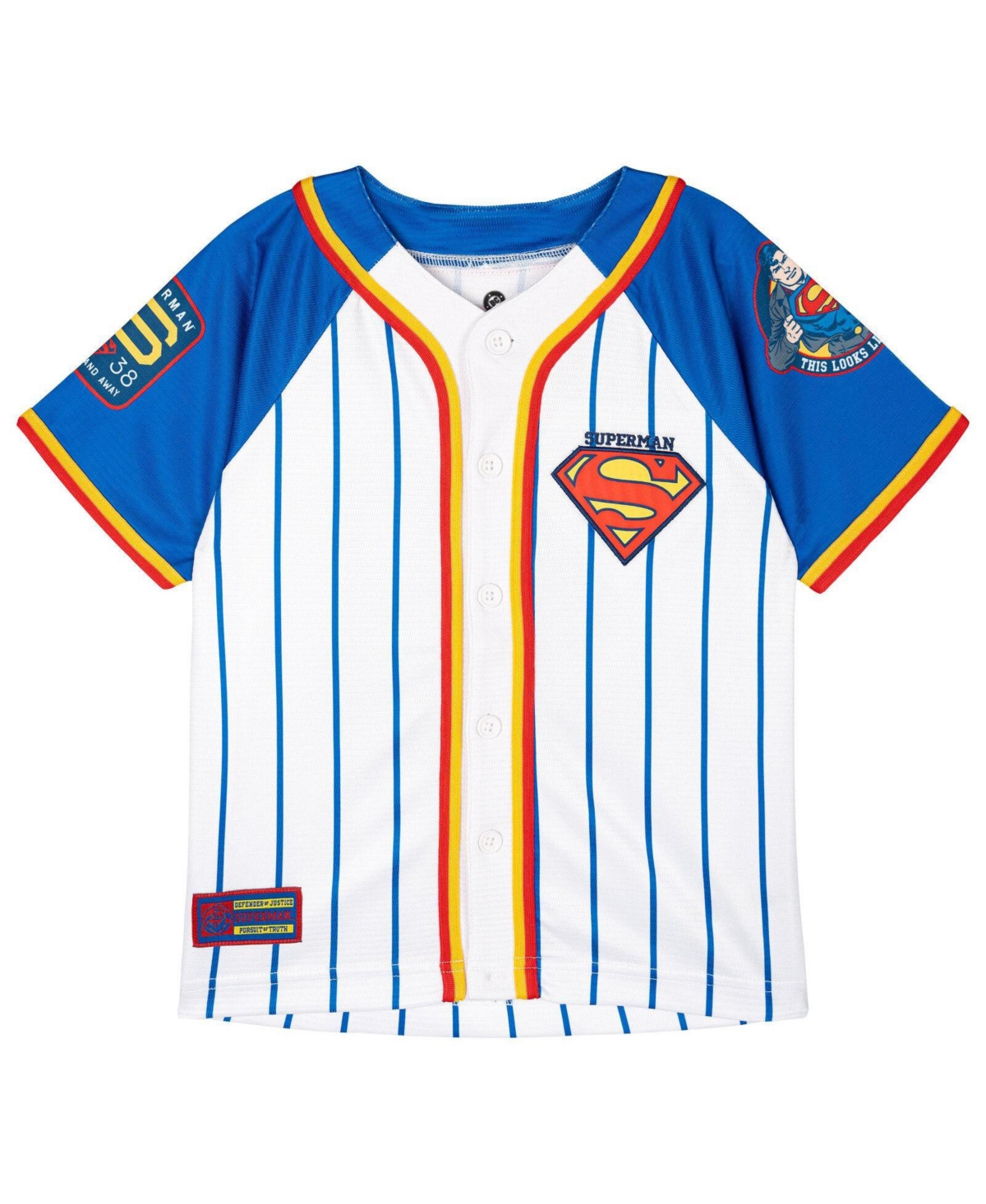 Click here for Justice League Superman Boys (5-12) Athletic Baseb... prices