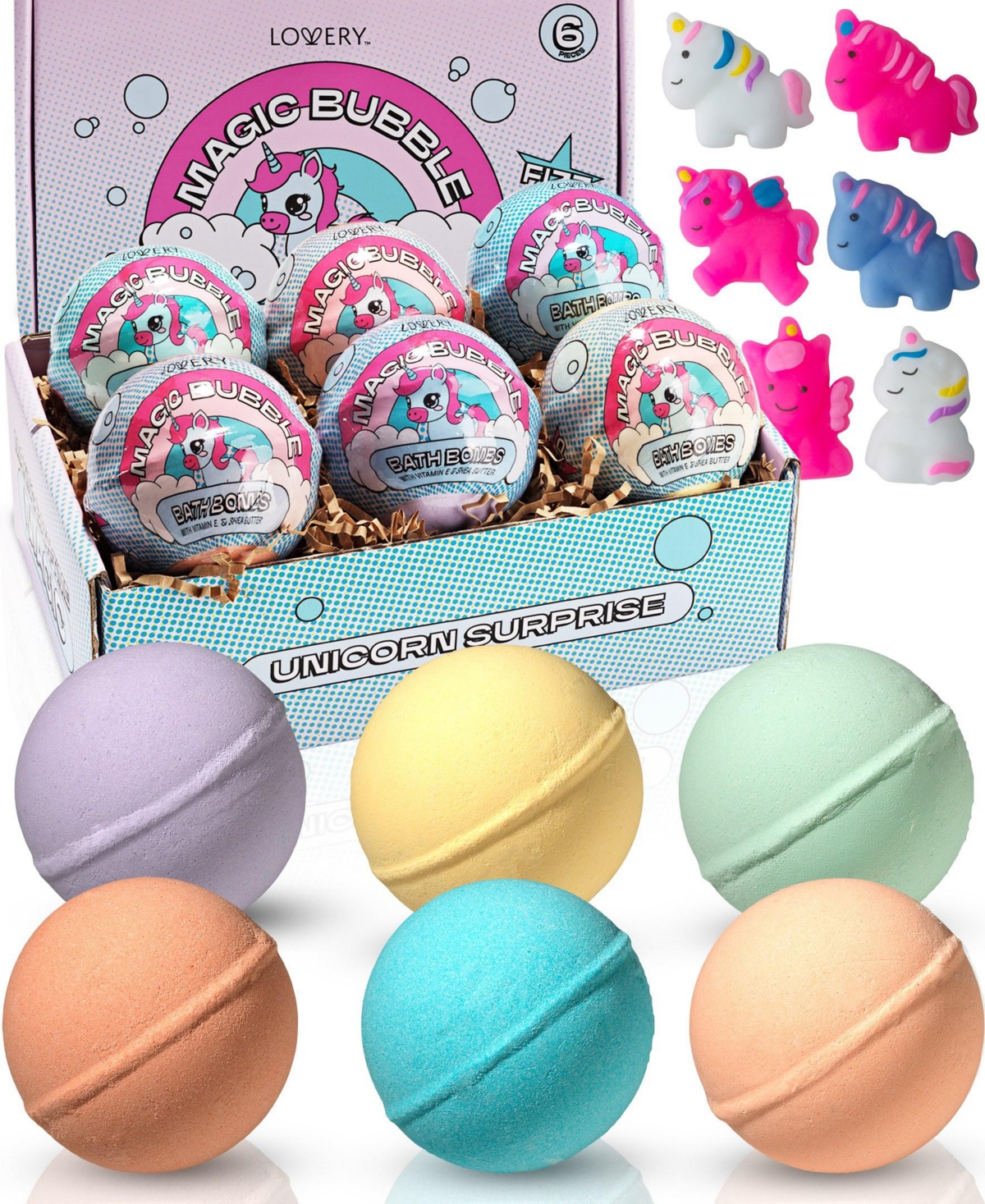 Click here for Lovery 12-Pc. Unicorn Bath Bombs Gift Set with Sur... prices