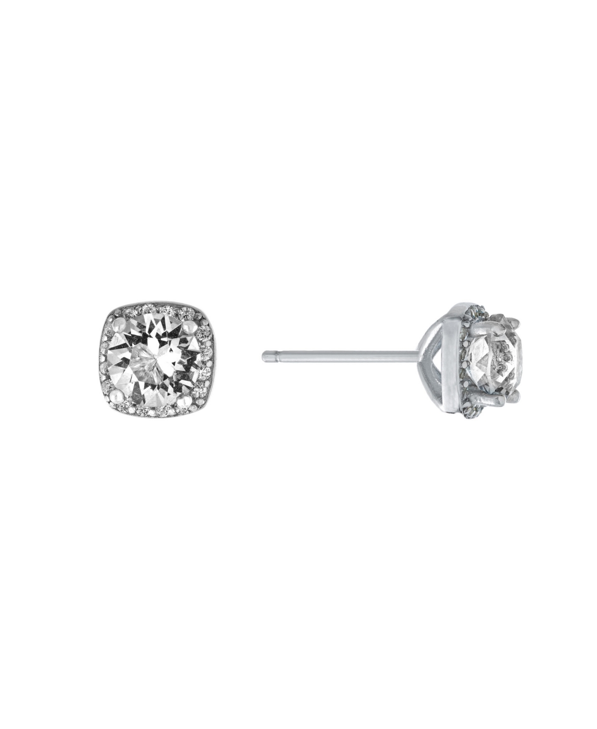 Click here for Macys 6mm Round Crystal with Cubic Zirconia Halo S... prices