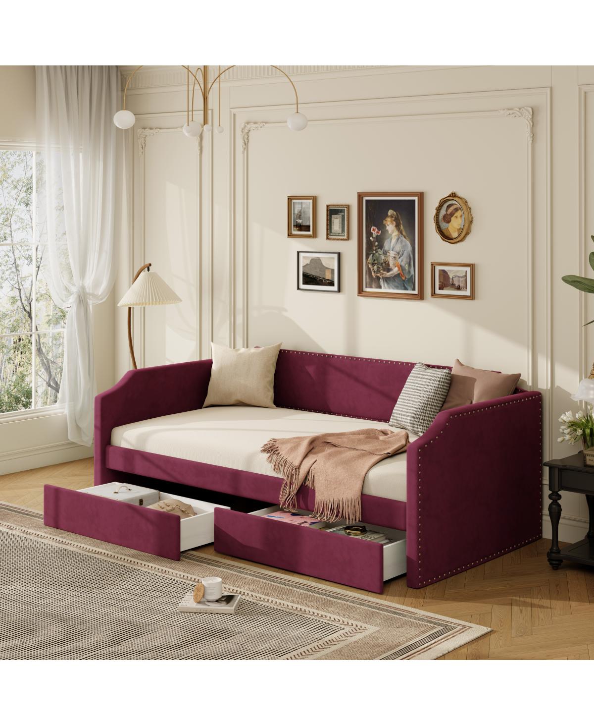 Click here for Streamdale Furniture Twin Size Velvet Upholstered... prices