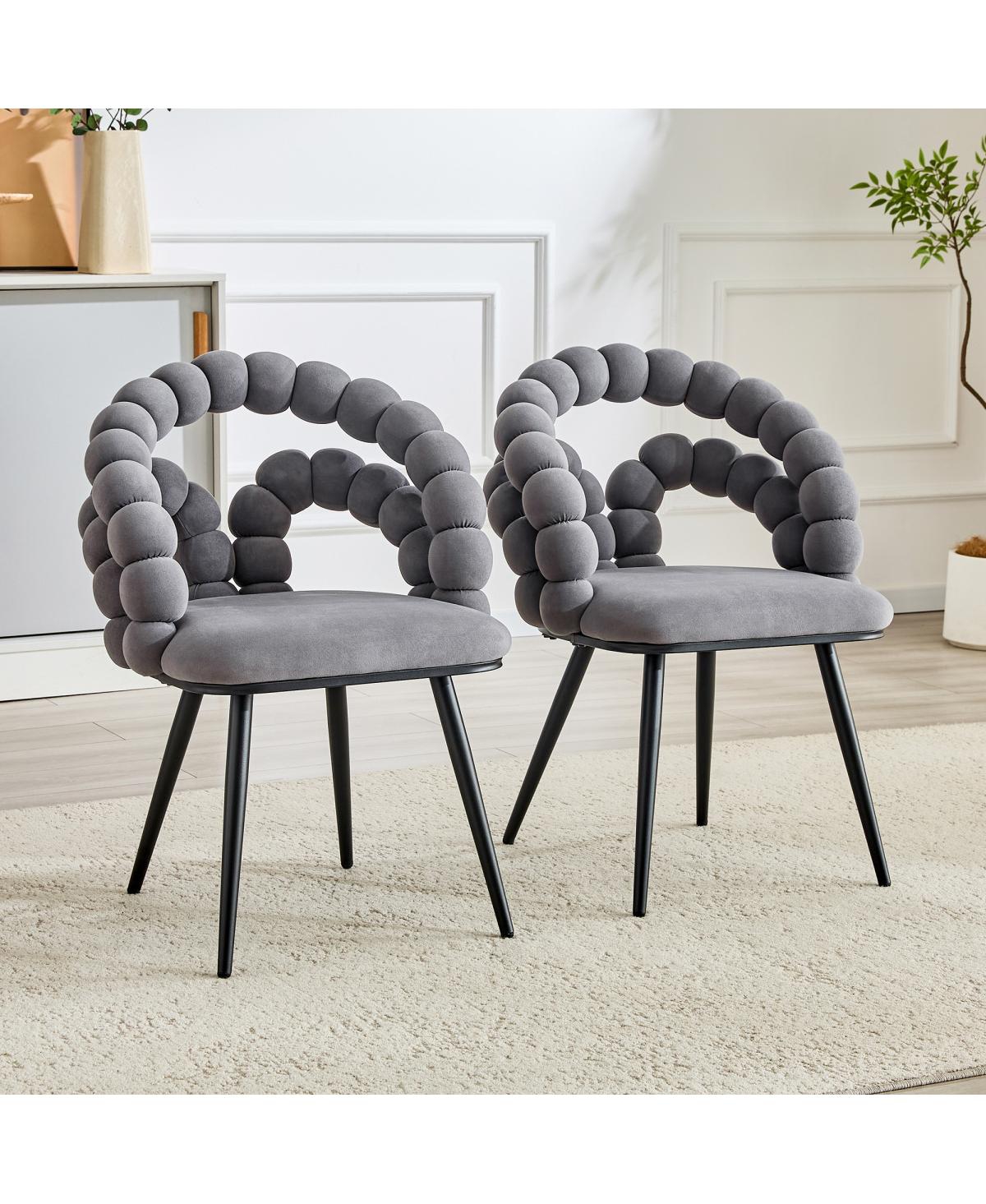 Click here for Streamdale Furniture Set of 2 Modern Velvet Bubble... prices