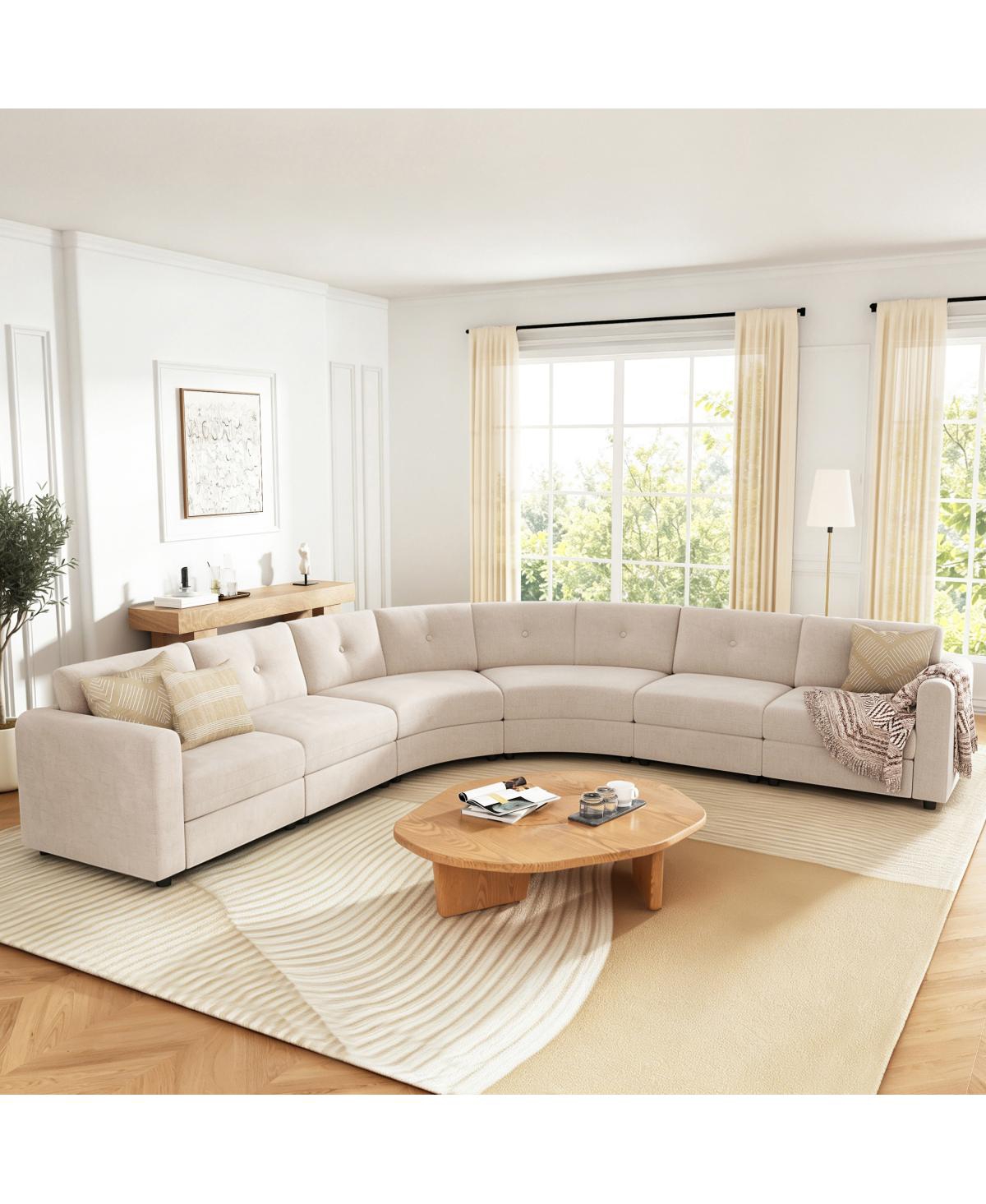 Click here for Streamdale Furniture 6-Piece Upholstered Curved Mo... prices