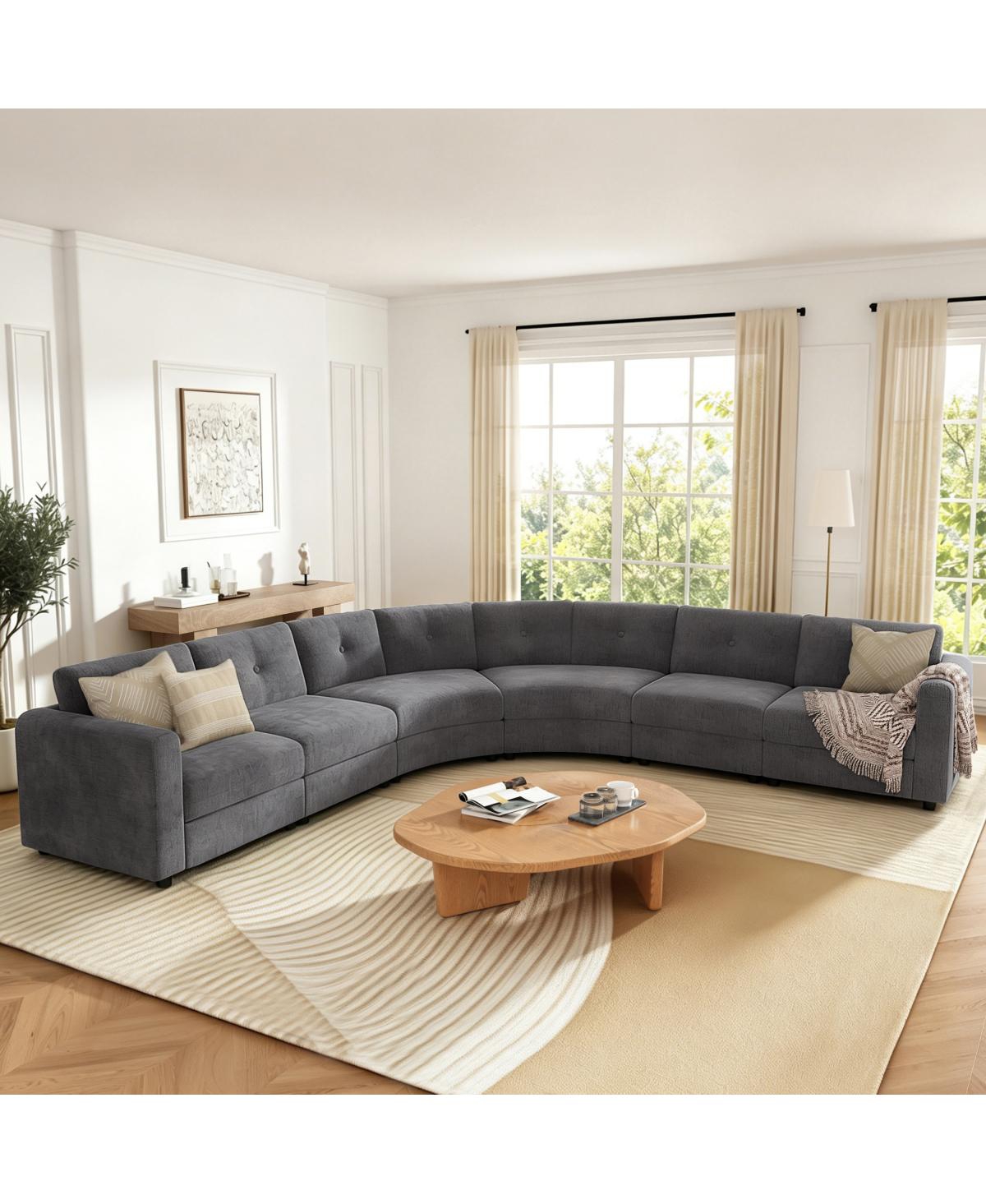 Click here for Streamdale Furniture 6-Piece Upholstered Curved Mo... prices