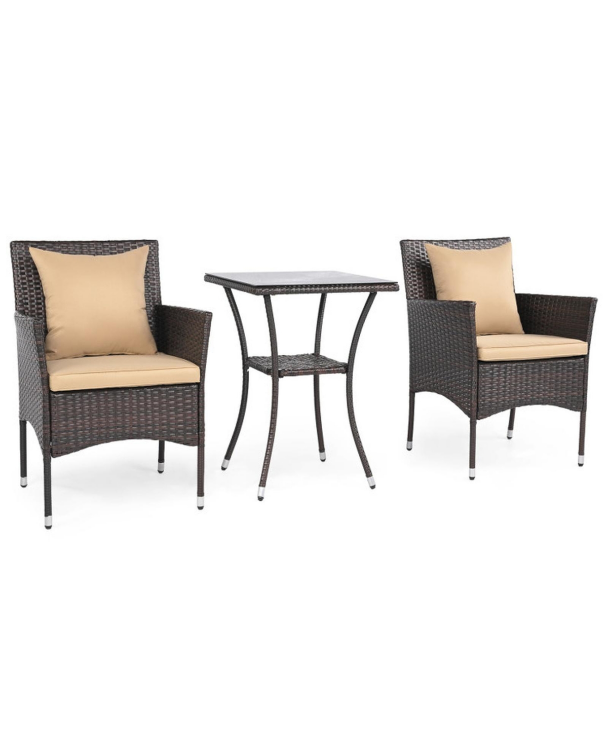 Click here for Sugift 3-Piece Wicker Bistro Set with Tall 2-Tier... prices