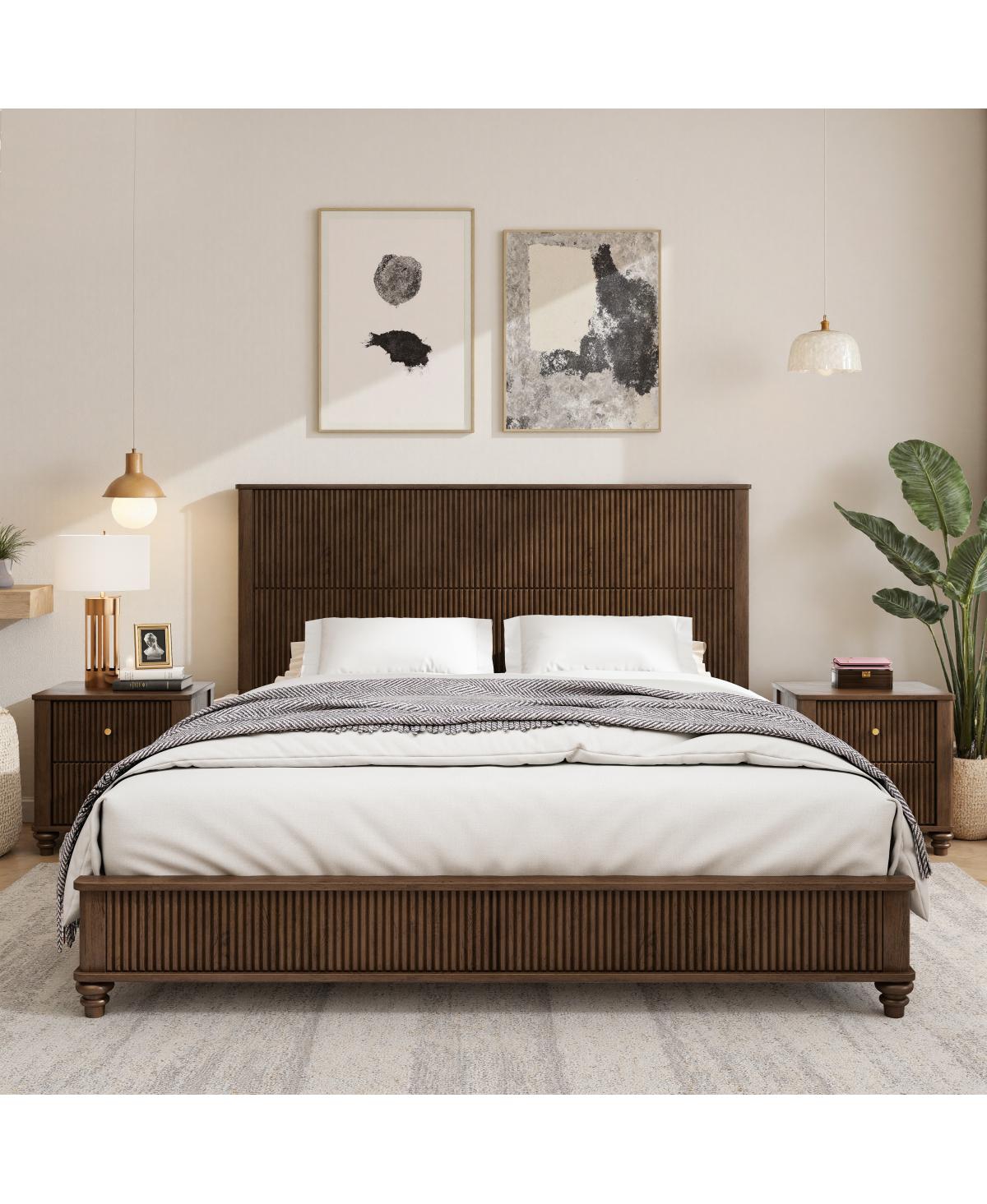 Click here for Streamdale Furniture King Size Solid Wood Platform... prices