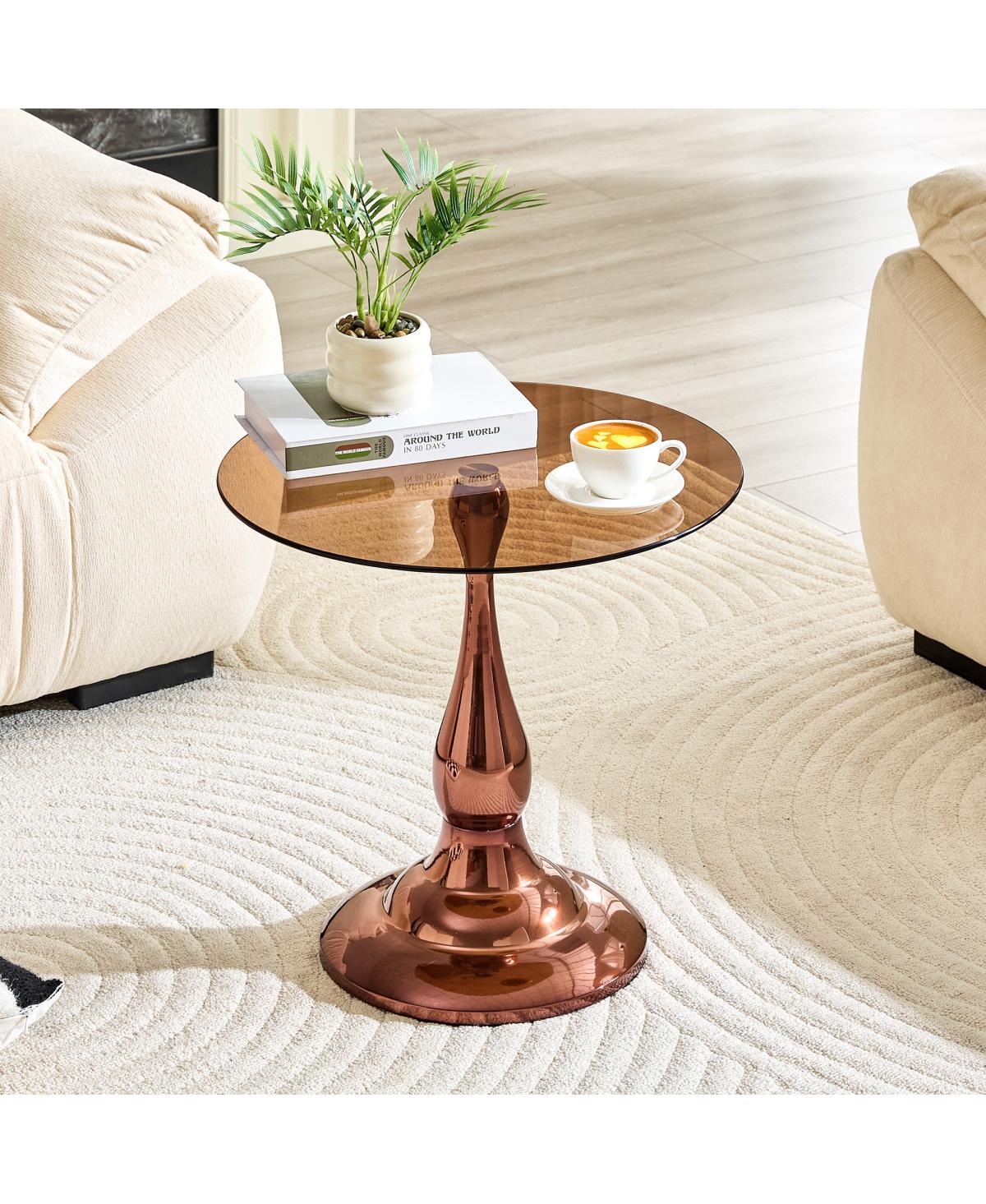 Click here for Streamdale Furniture Modern and Glass Round Side T... prices