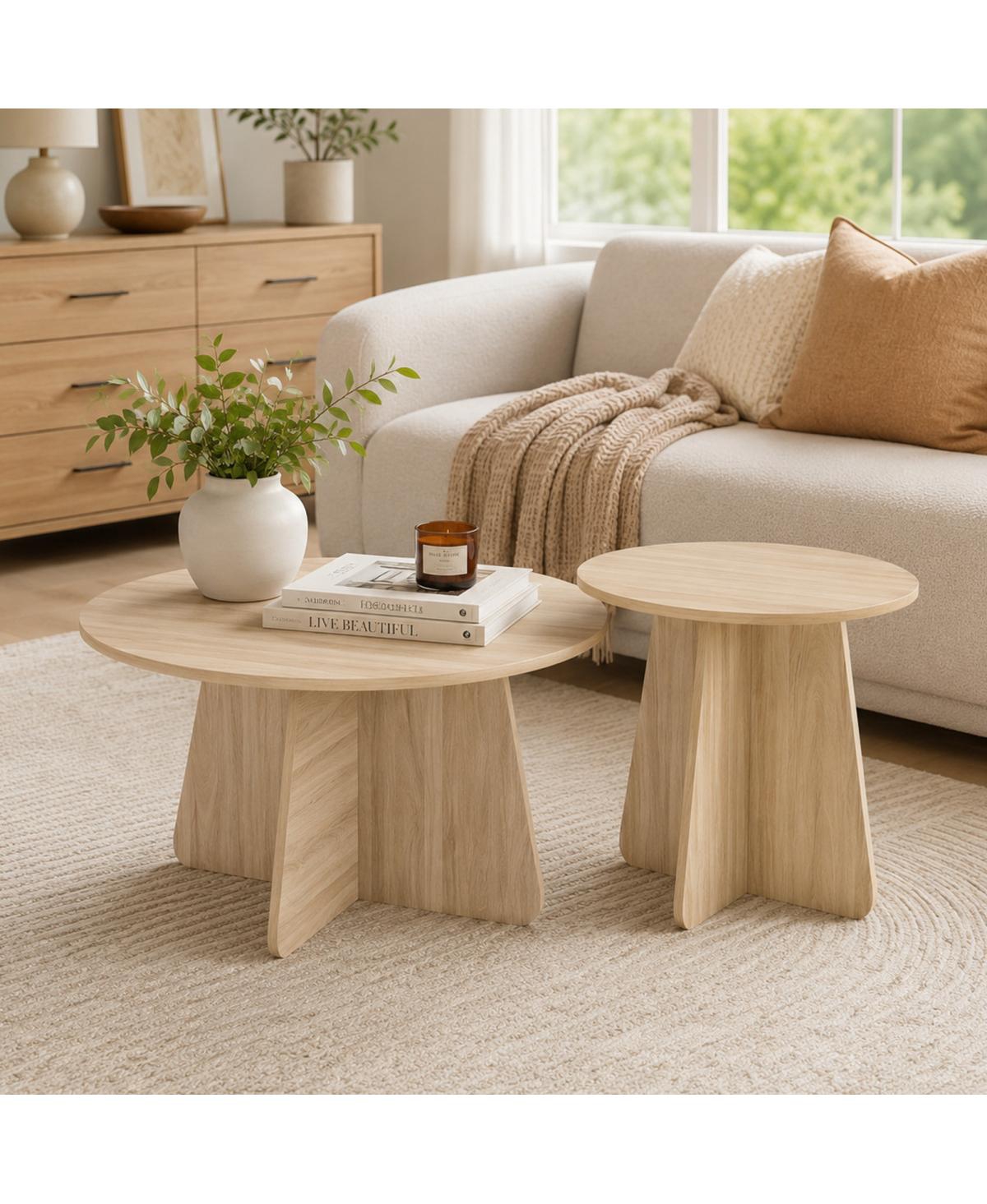 Click here for Streamdale Furniture Retro-Style Round Nesting Cof... prices