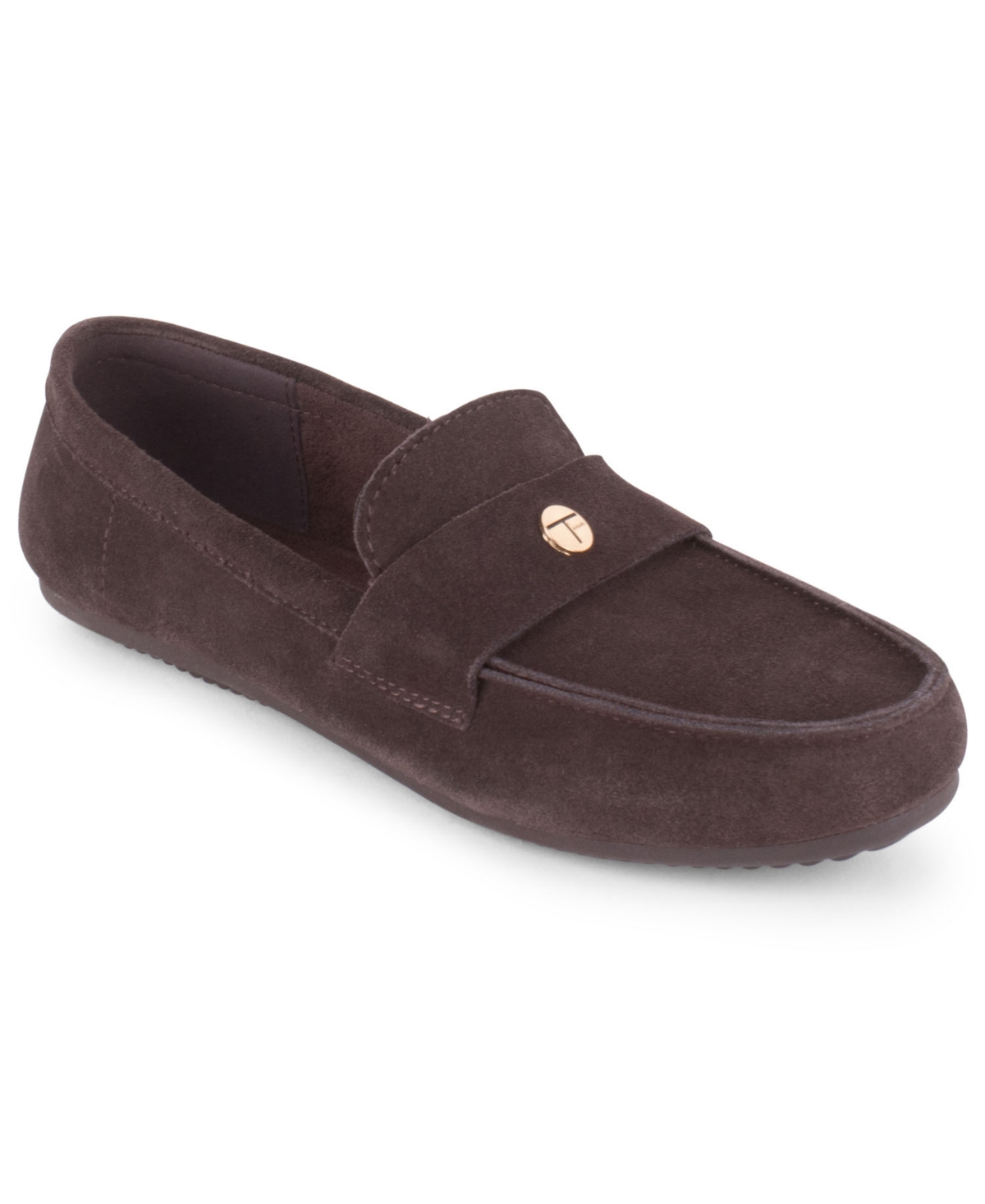 Click here for Tahari Womens Bendel Suede Slip-On Loafers - Dark... prices