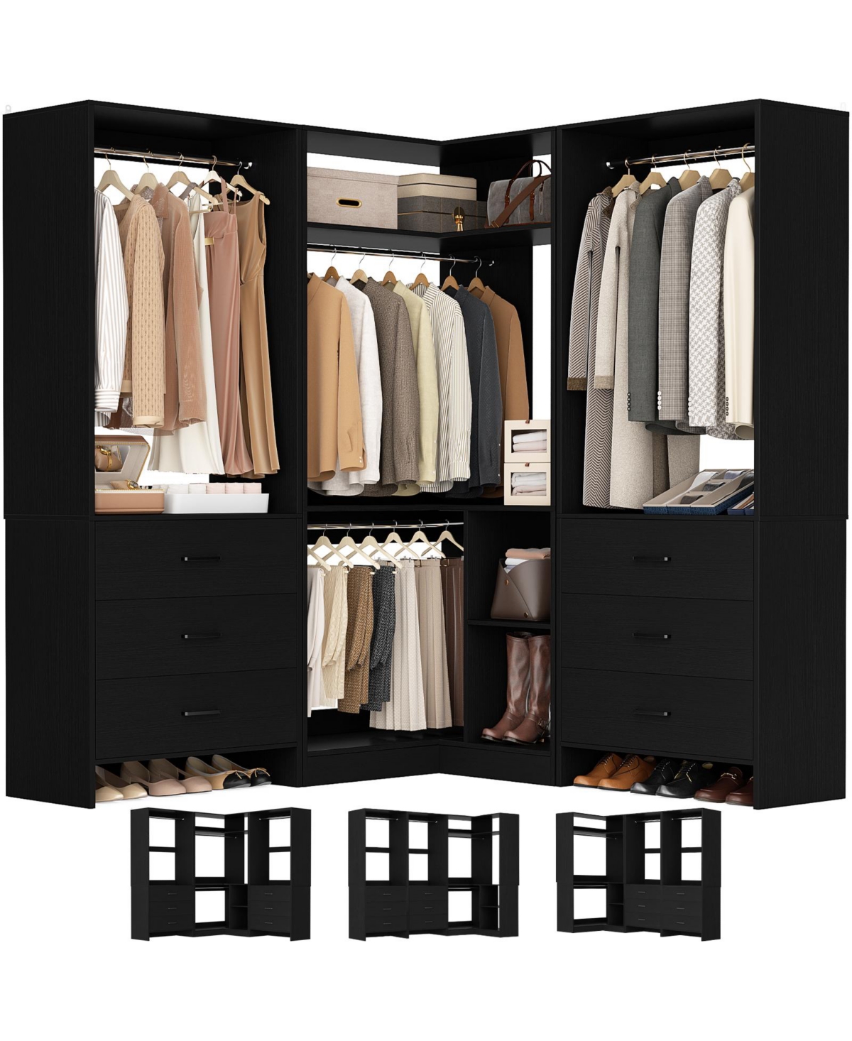 Click here for Aheaplus 81-In Corner Closet Organizer Set with Wo... prices