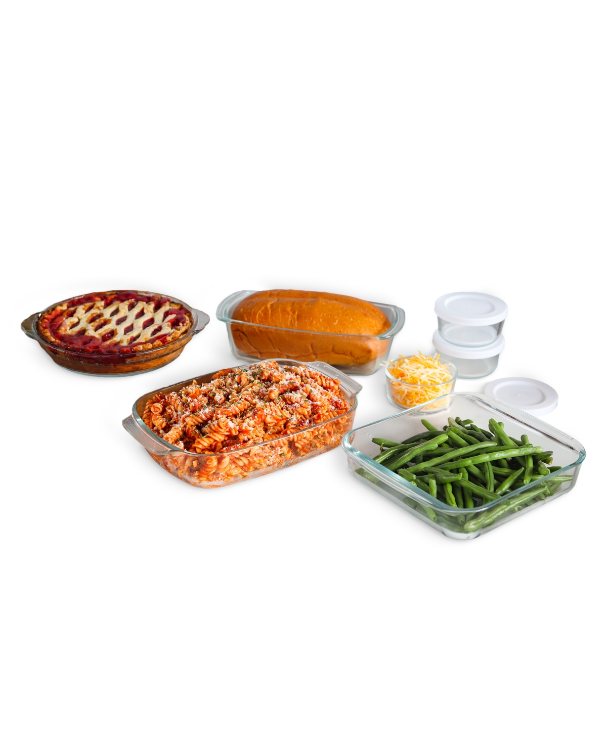 Click here for Sedona Glass 10-Piece Bakeware Set - White prices