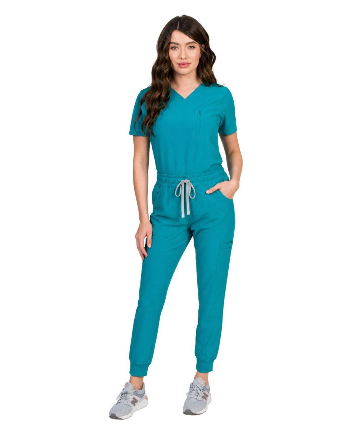 Click here for Medgear Womens Fleur Stretch Scrub Set with Zip Ch... prices