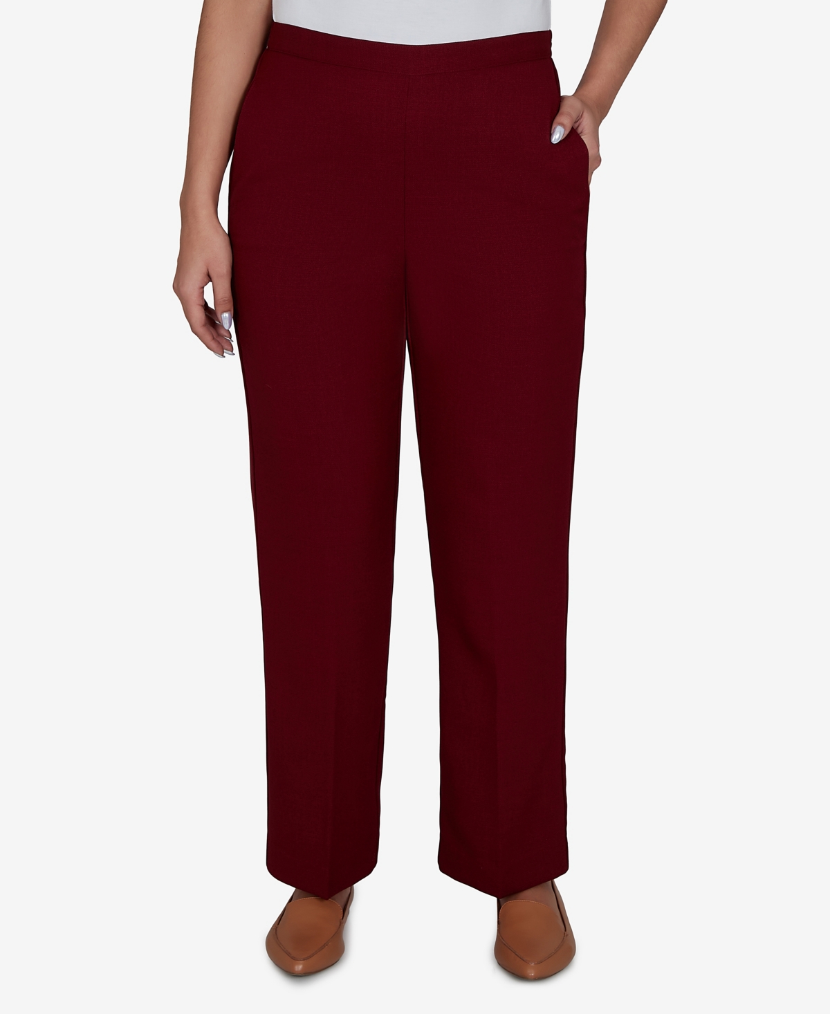 Click here for Alfred Dunner Womens Union Square Textured Cranber... prices