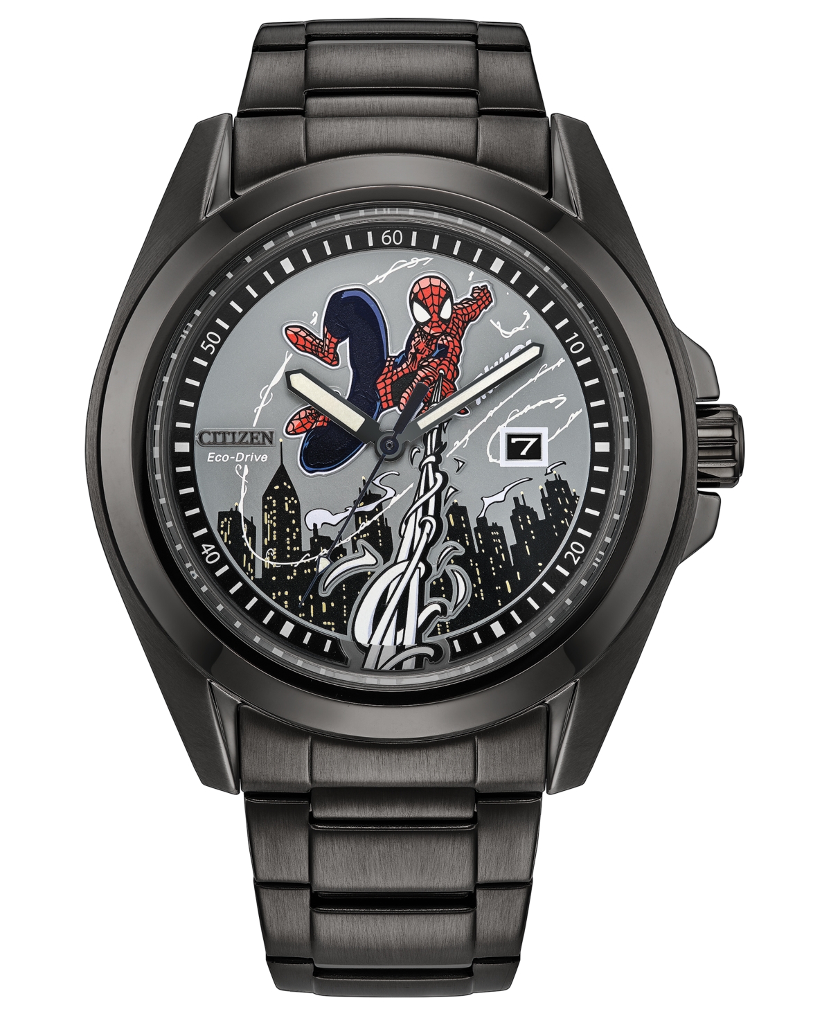 Click here for Citizen Mens Spider-Man Gray Stainless Steel Brace... prices