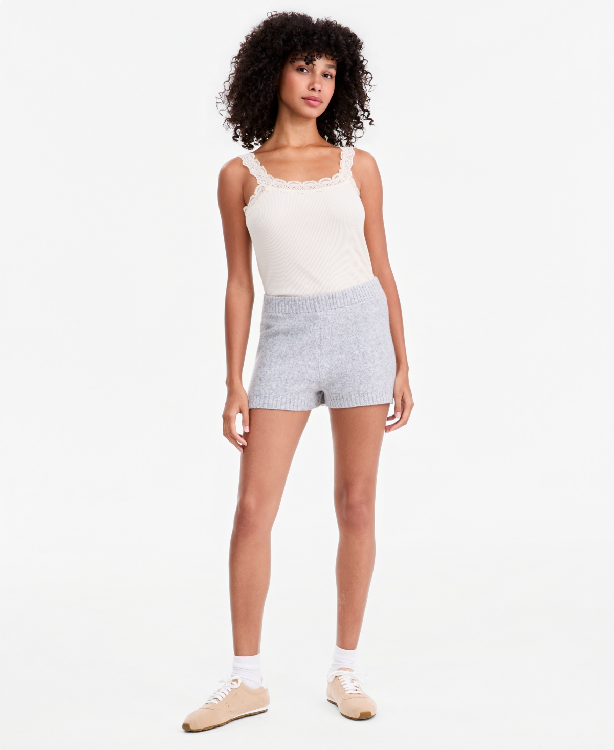Click here for And Now This Womens Cable-Knit Pull-On Mid-Rise Sh... prices
