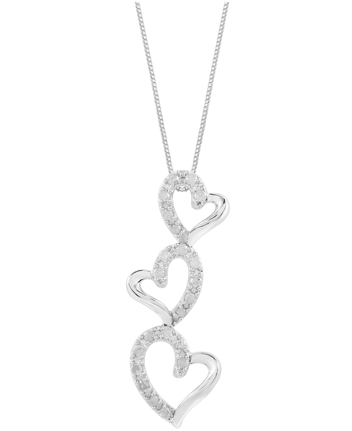 Click here for Marsala Diamond Triple Heart 18 Pendant Necklace (... prices