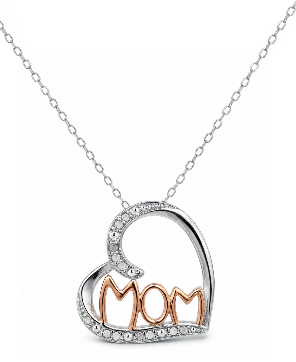 Click here for Diamond Mom Heart 18 Pendant Necklace (1/10 ct. t.... prices