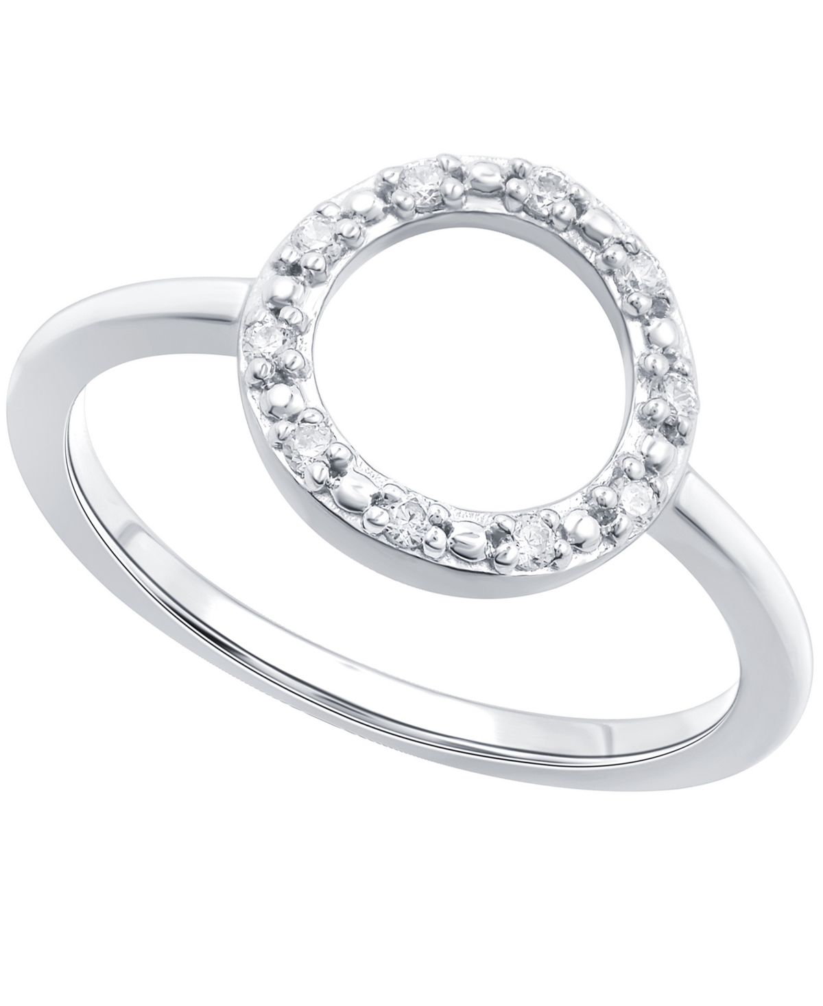 Click here for Diamond Double Heart Ring (1/10 ct. t.w) in Sterli... prices