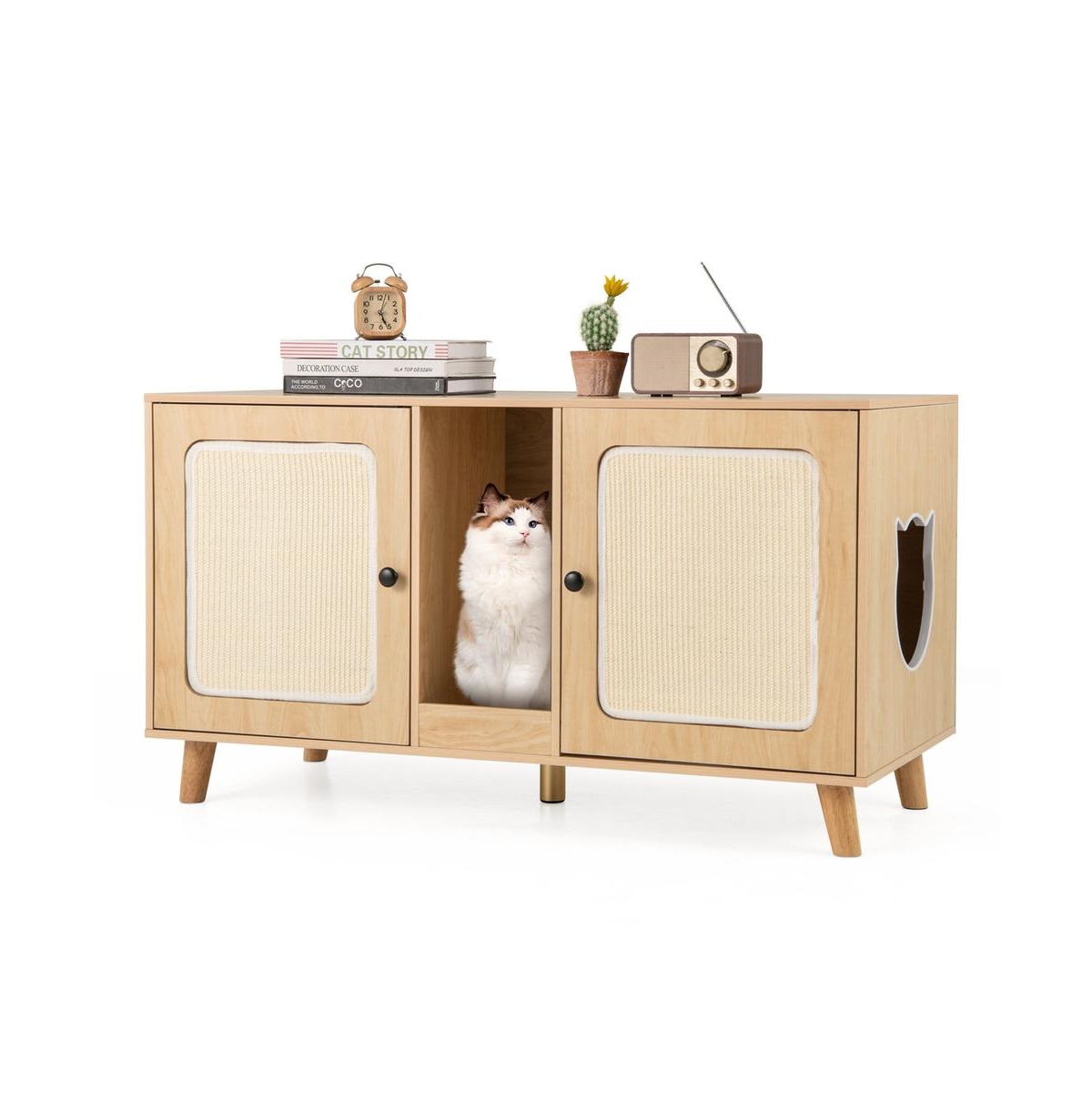 Click here for Ruie Cat Litter Box Enclosure with Double Rooms an... prices