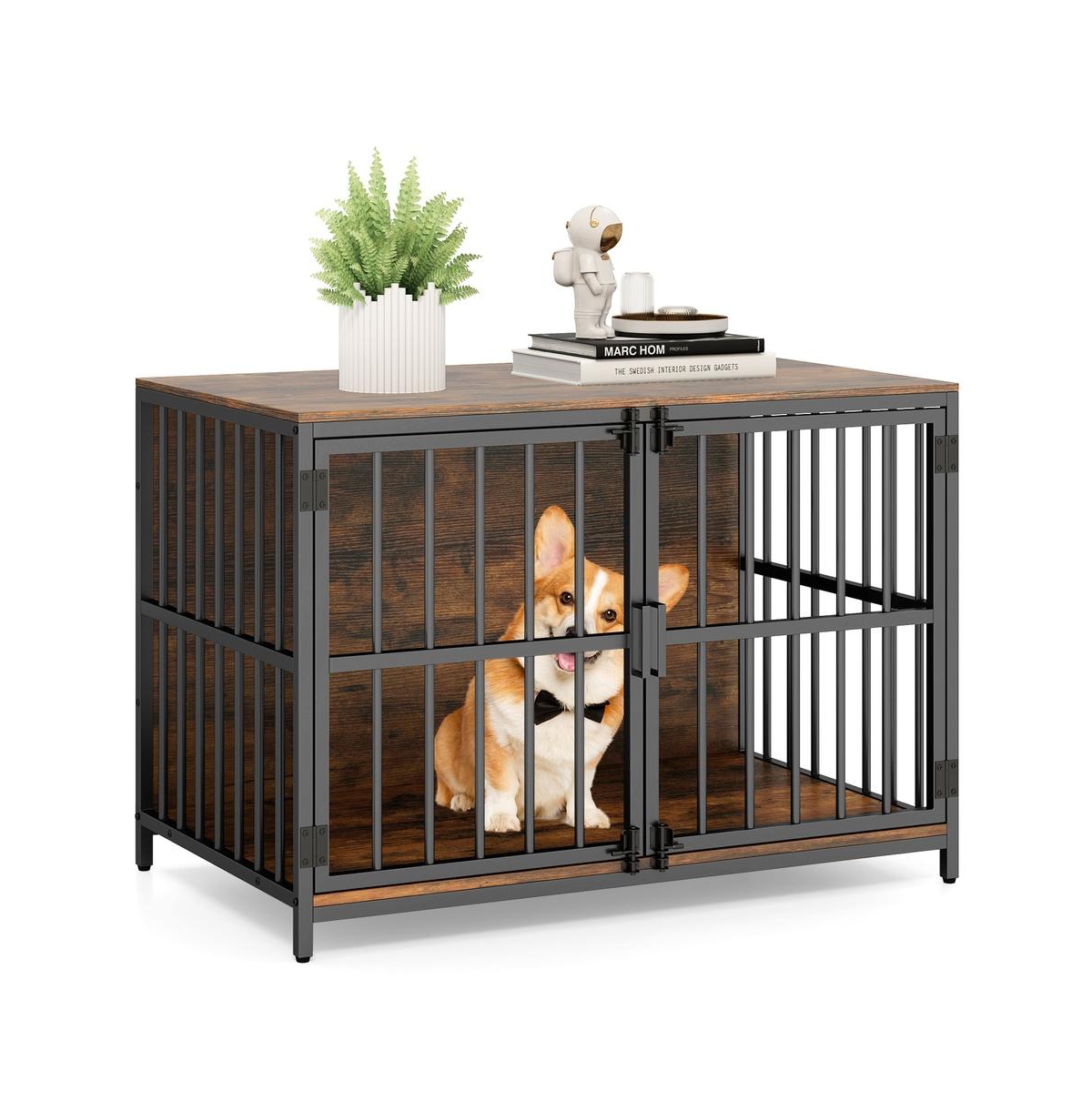 Click here for Ruie Dog Crate Furniture Kennel End Table with Dua... prices