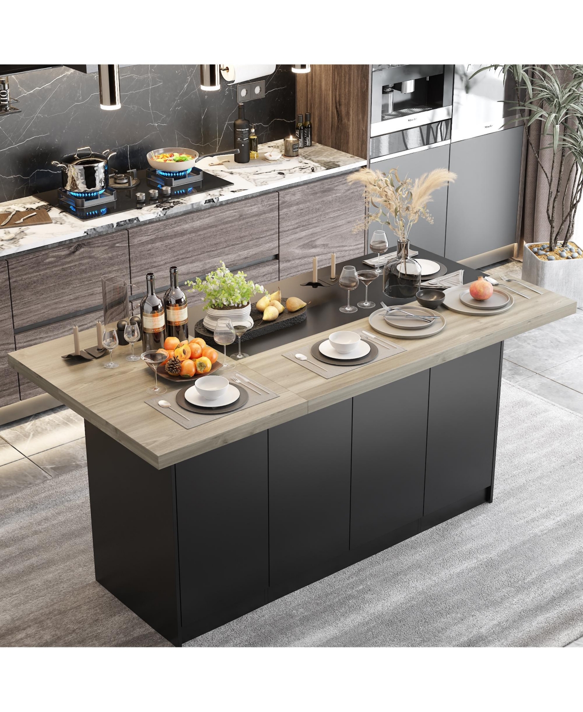 Click here for Famapy 77.3 Large Kitchen Island with 8 Doors  Isl... prices