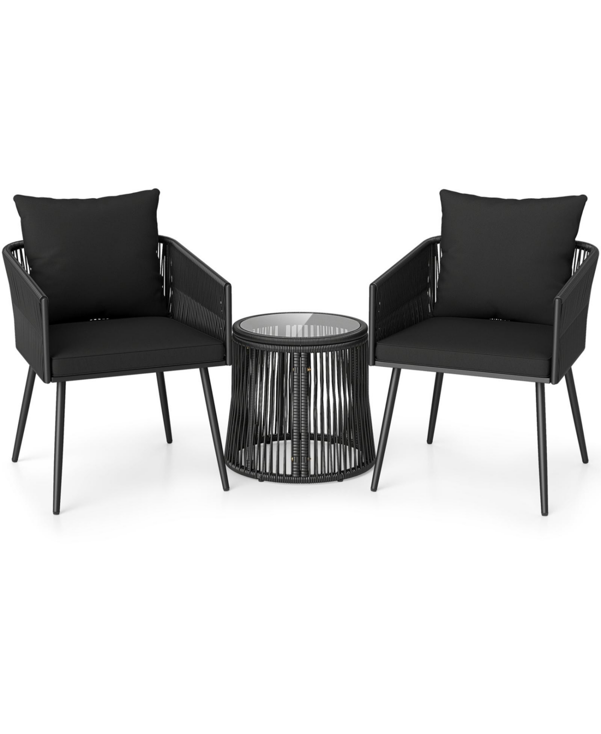 Click here for Sugift 3 Piece Outdoor Patio Bistro Furniture Set... prices