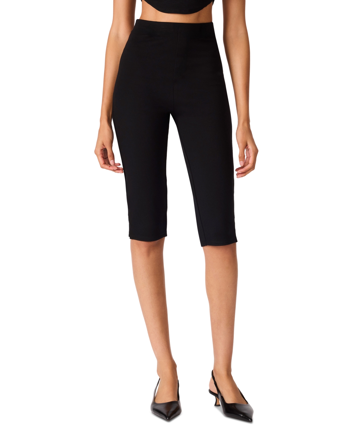 Click here for Steve Madden Womens High-Rise Teri Knit Capris - B... prices