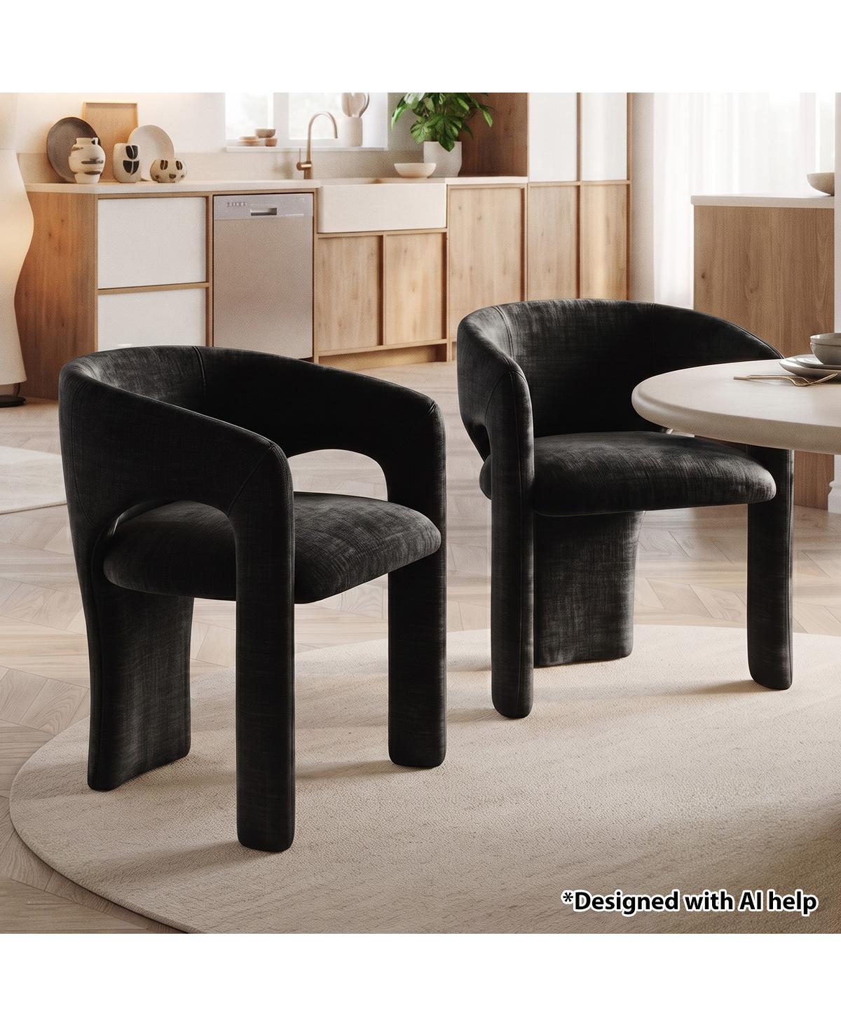 Click here for Maison Boucle Modern Upholstered Barrel Accent Cha... prices