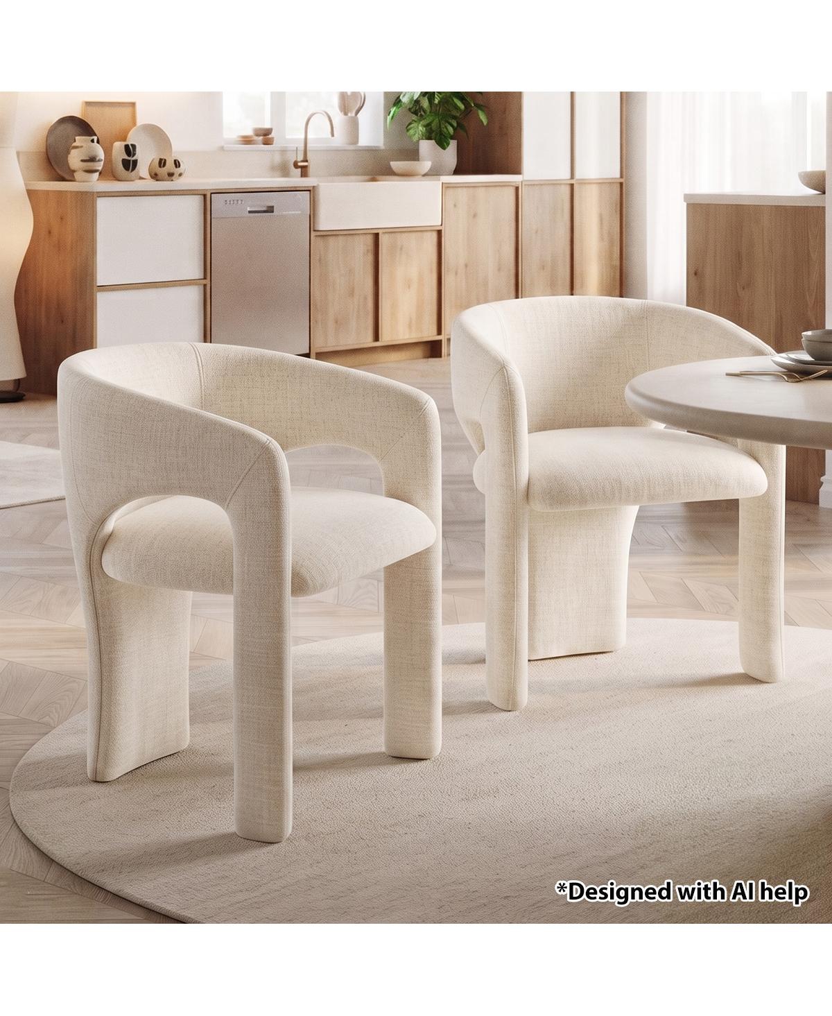 Click here for Maison Boucle Modern Upholstered Barrel Accent Cha... prices