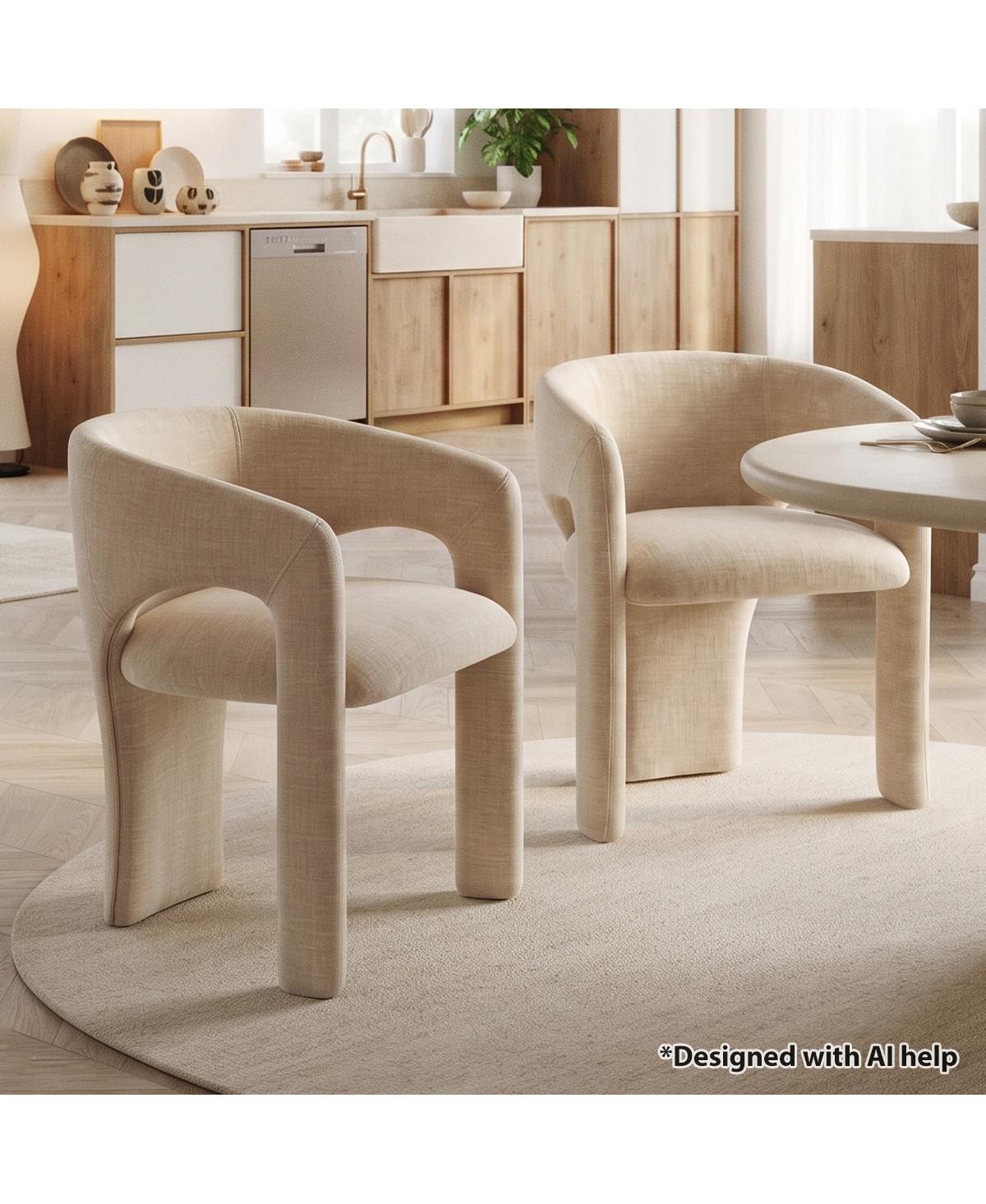 Click here for Maison Boucle Modern Upholstered Barrel Accent Cha... prices