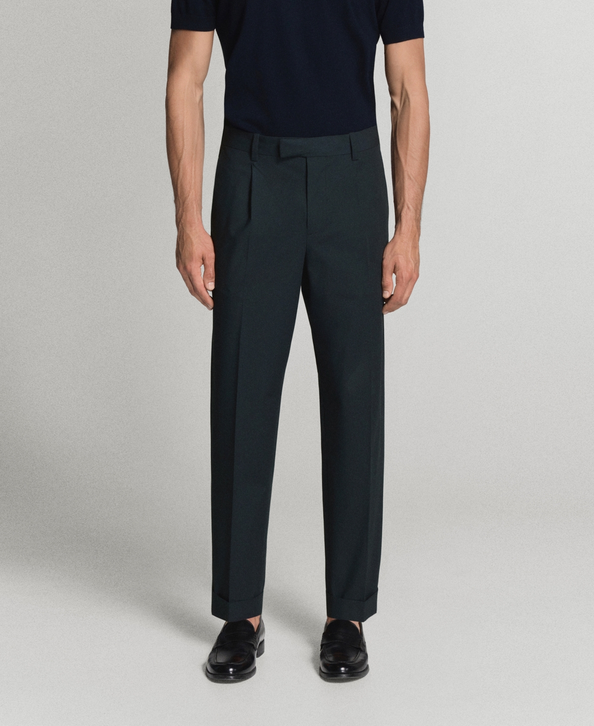 Click here for Mango Mens Boston Regular-Fit Suit Pants - Navy prices
