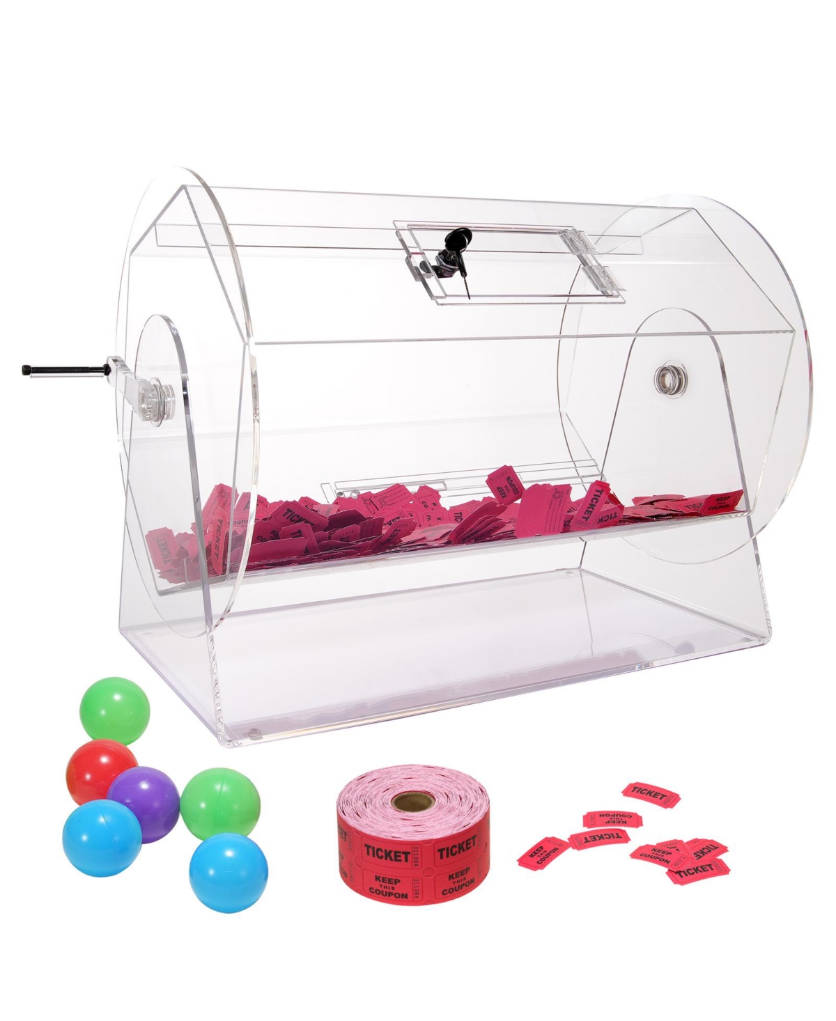 Click here for Vevor Acrylic Raffle Drum Lottery Cage Holds 10000... prices