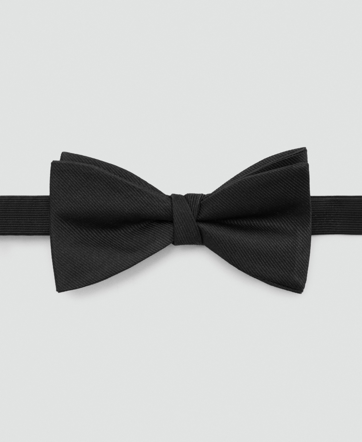 Click here for Mango Mens Microstructure Classic Bow Tie - Black prices