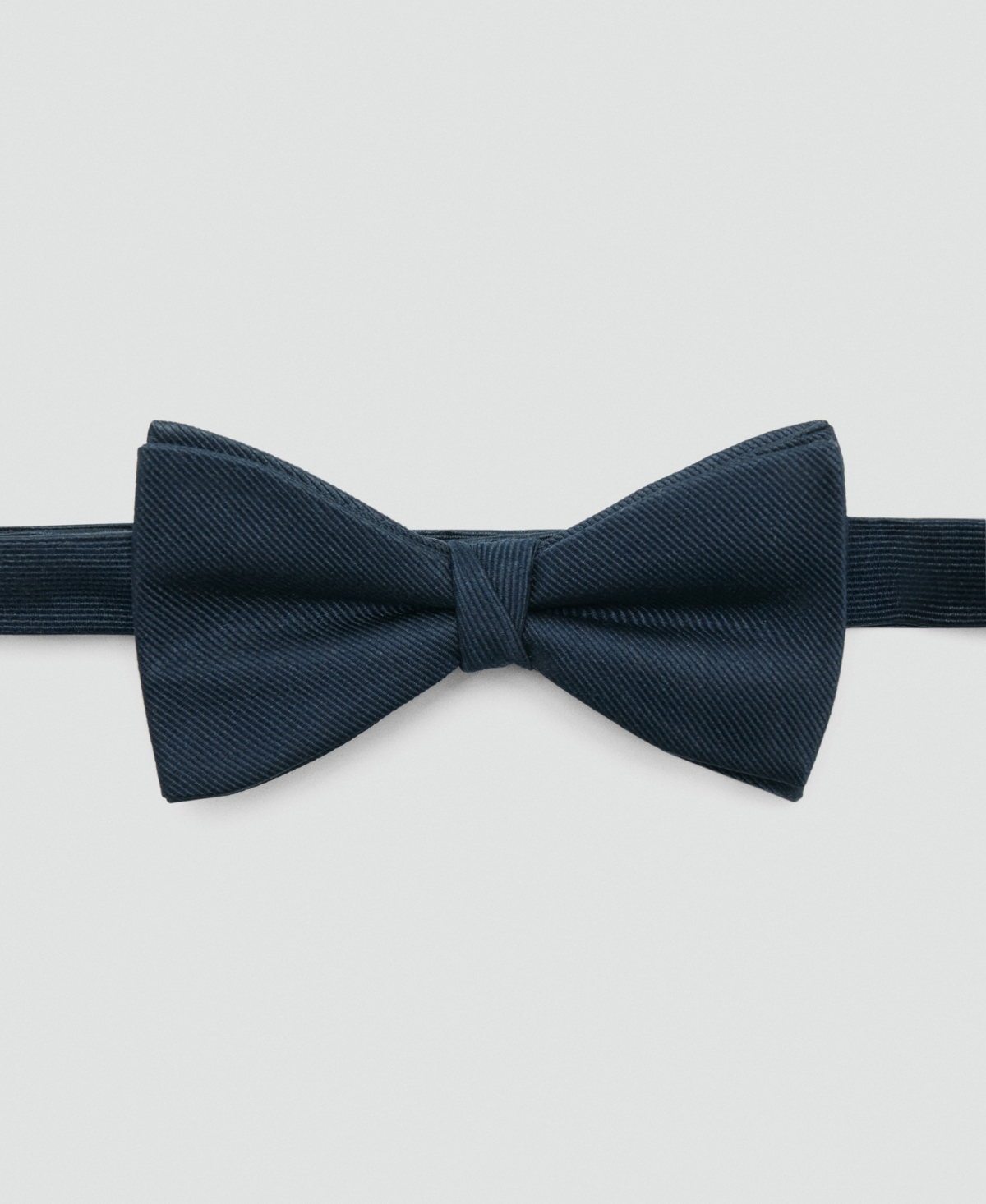 Click here for Mango Mens Microstructure Classic Bow Tie - Navy prices