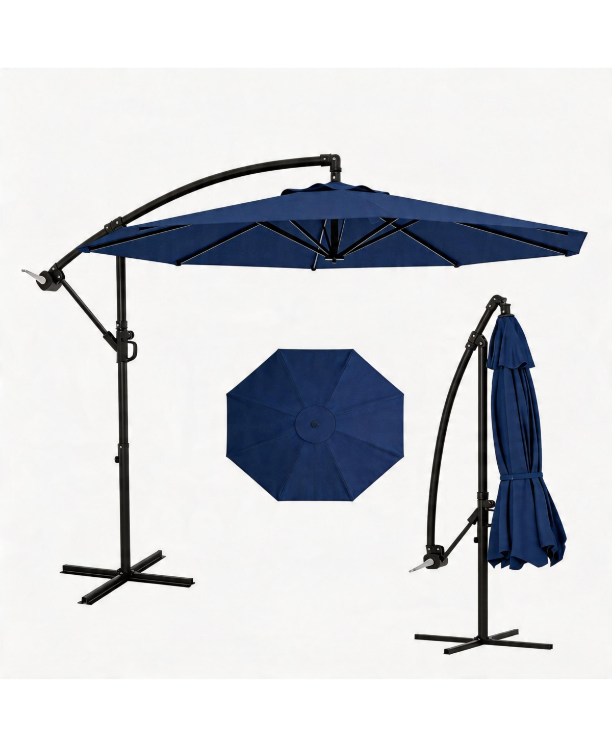 Click here for homfan Cantilever Patio Umbrella with Cross Base L... prices